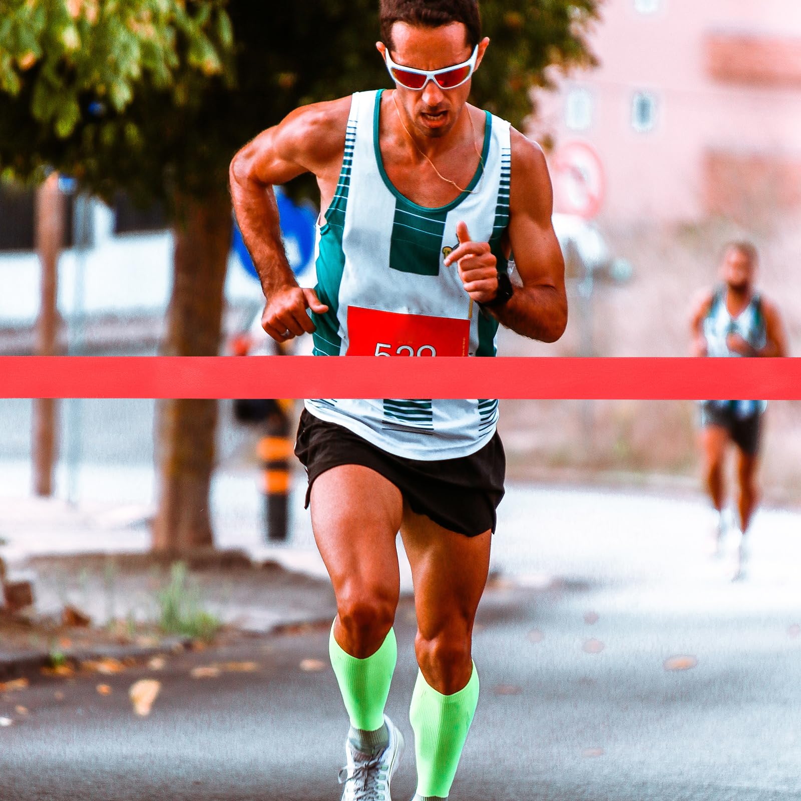 Marathon Finish Line Tape UT Southwestern Student Travis Dowd Wins