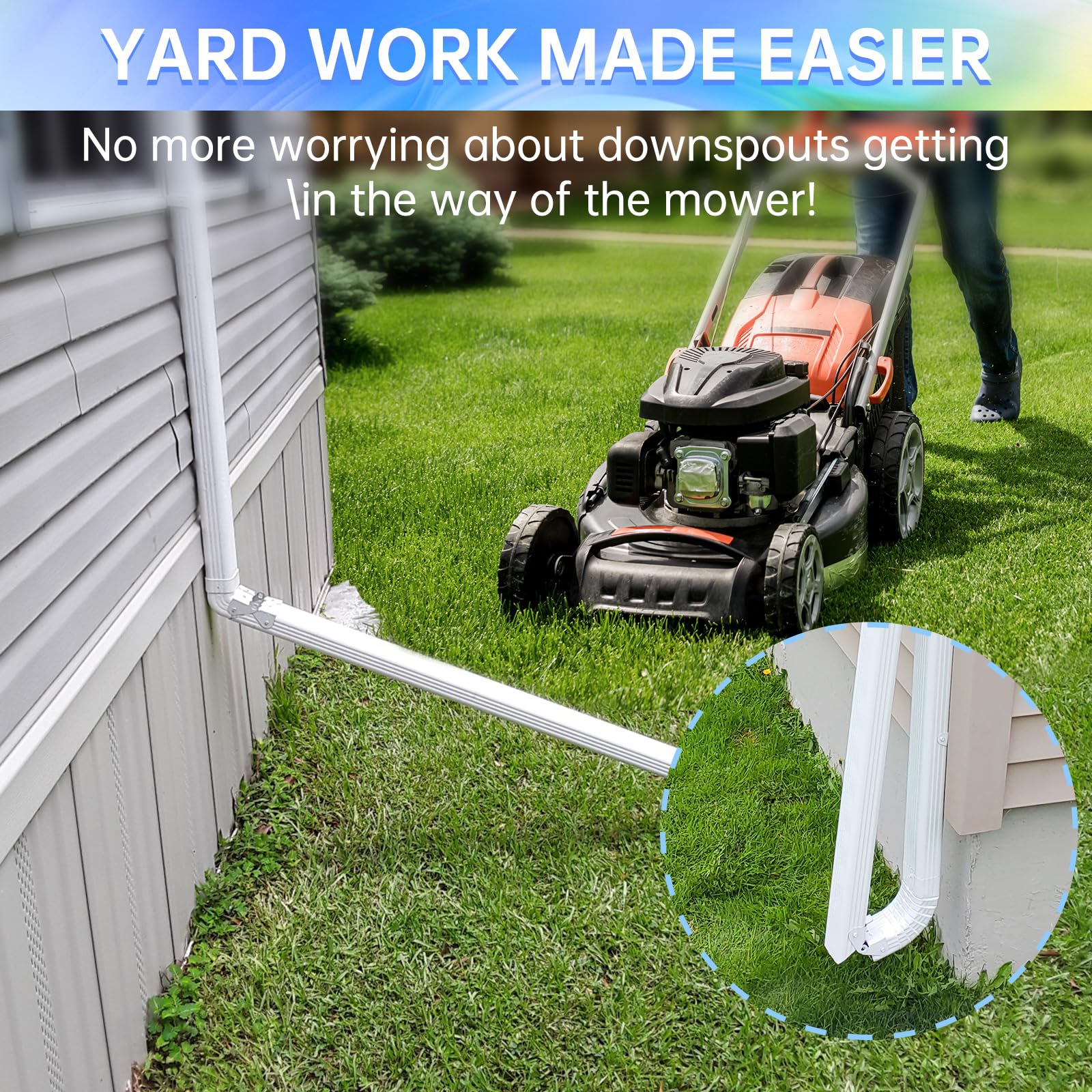Snapklik.com : 2 Pcs Gutter Extension Hinge, Gutter Downpipe Extension ...