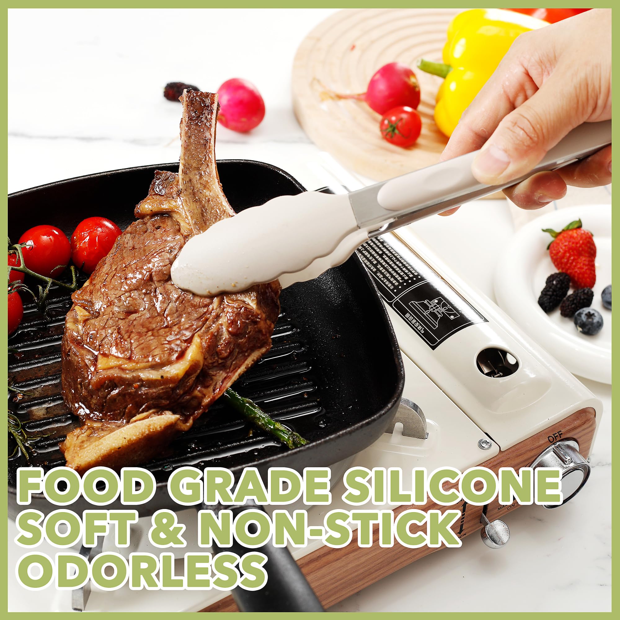 Large Cooking Utensils Set, 35 Pcs Spatula Set with Holder, Silicone ...