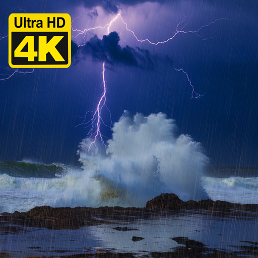 ⚡ Rainforest Thunderstorm Sounds Thunder and Lightning Relaxation Screensaver App for TV | Sleep ...