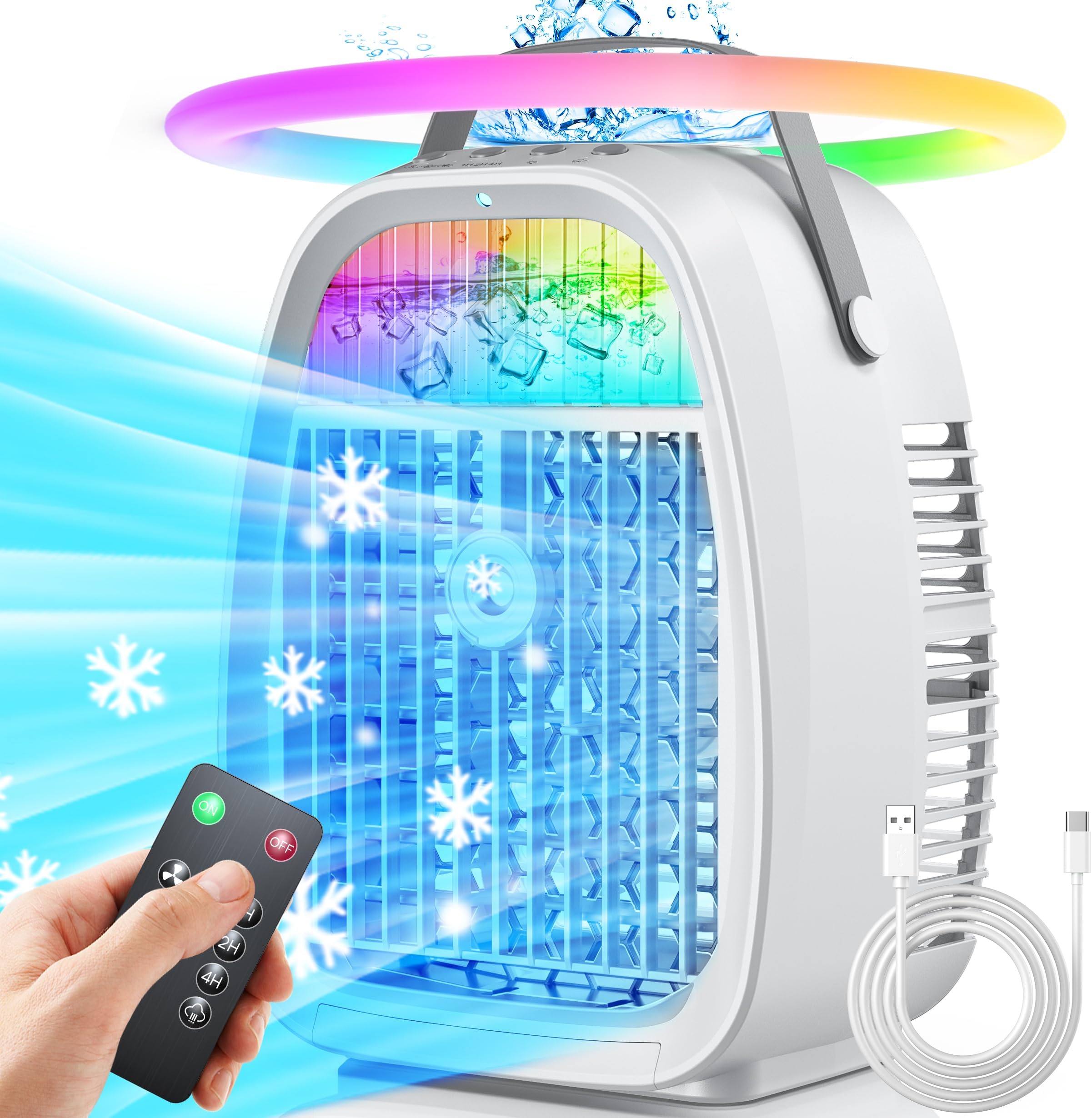 Amazon.com: AI Portable Air Conditioners Fan,TYTAB Evaporative Mini Air ...