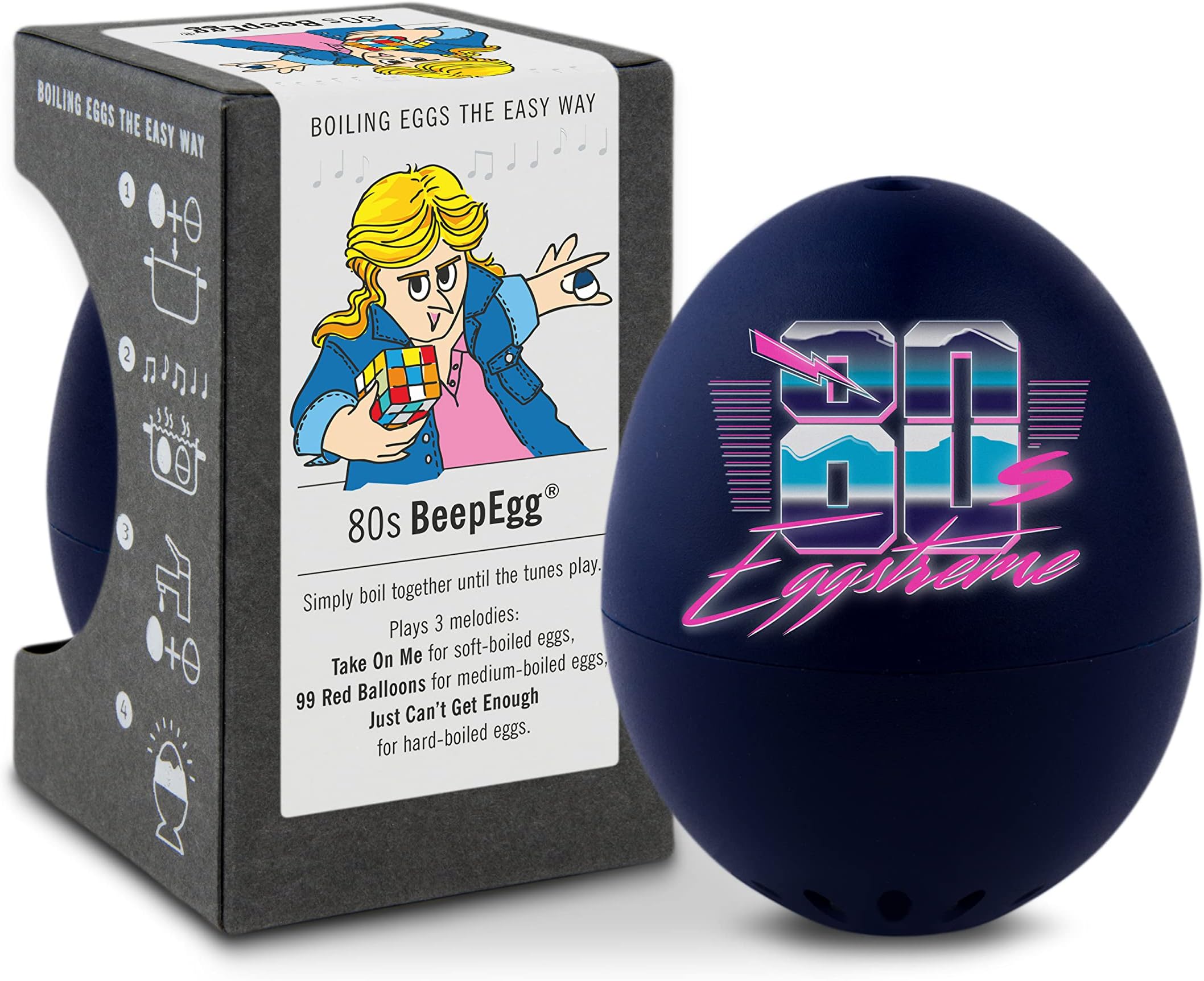 Amazon.com: 80s BeepEgg – Egg Timer for Boiling Eggs – Musical Egg ...