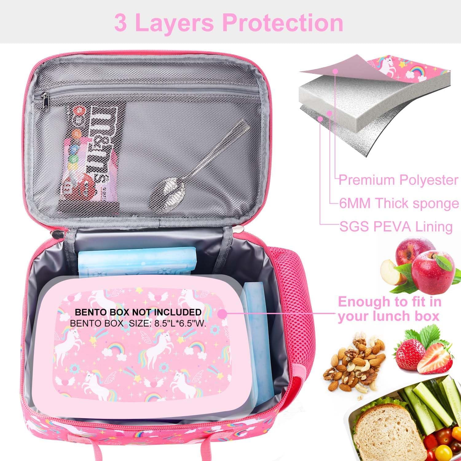 RHCPFOVR Lonchera para niños Lonchera aislada para niños y niñas, bolsa ...