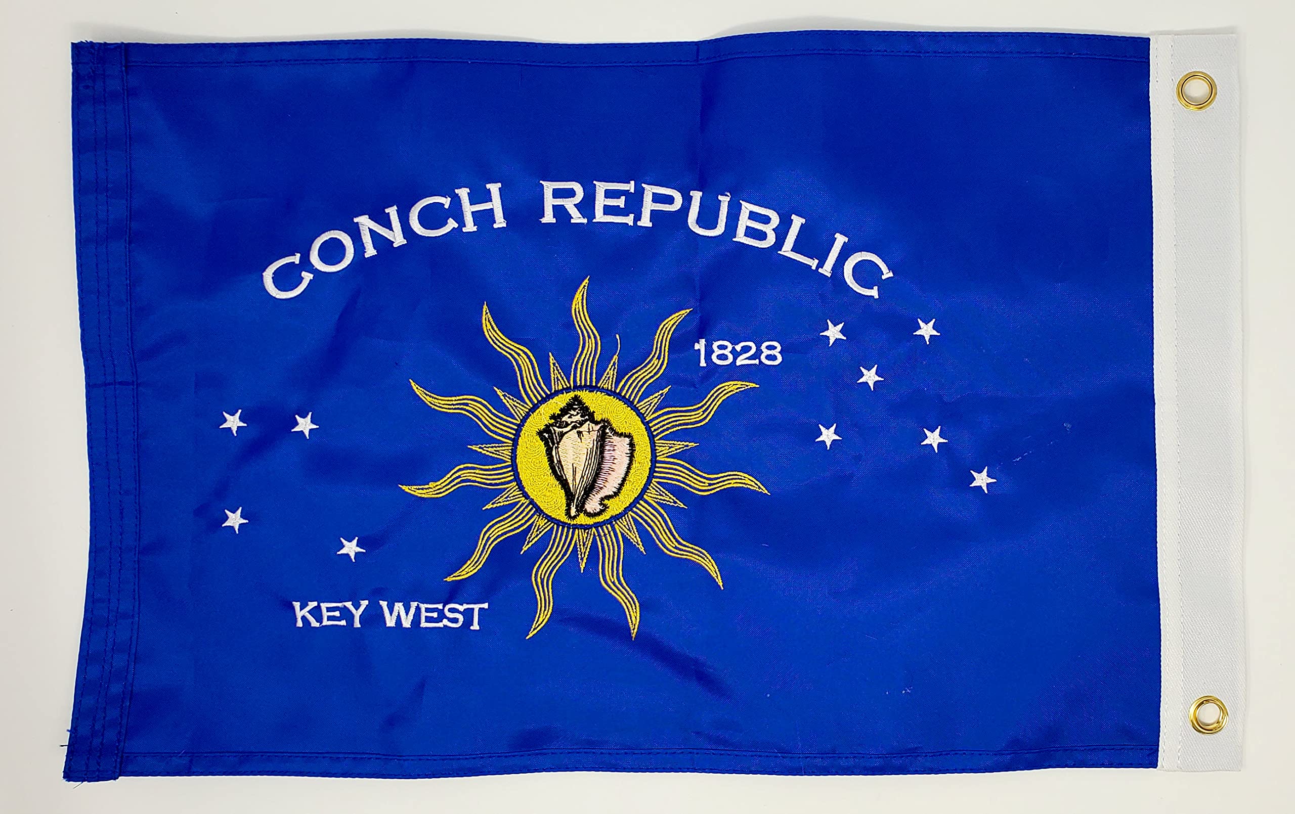 Amazon.com : Double-Sided 12"x18" Embroidered Conch Republic Boat/RV ...