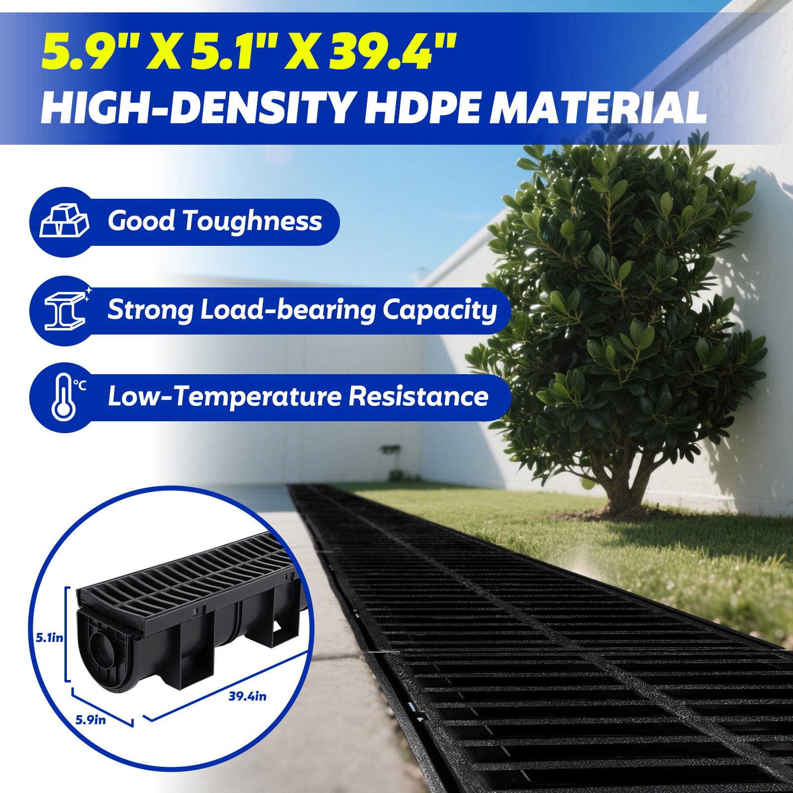 Snapklik.com : Dollate Trench Drain System, Channel Drain