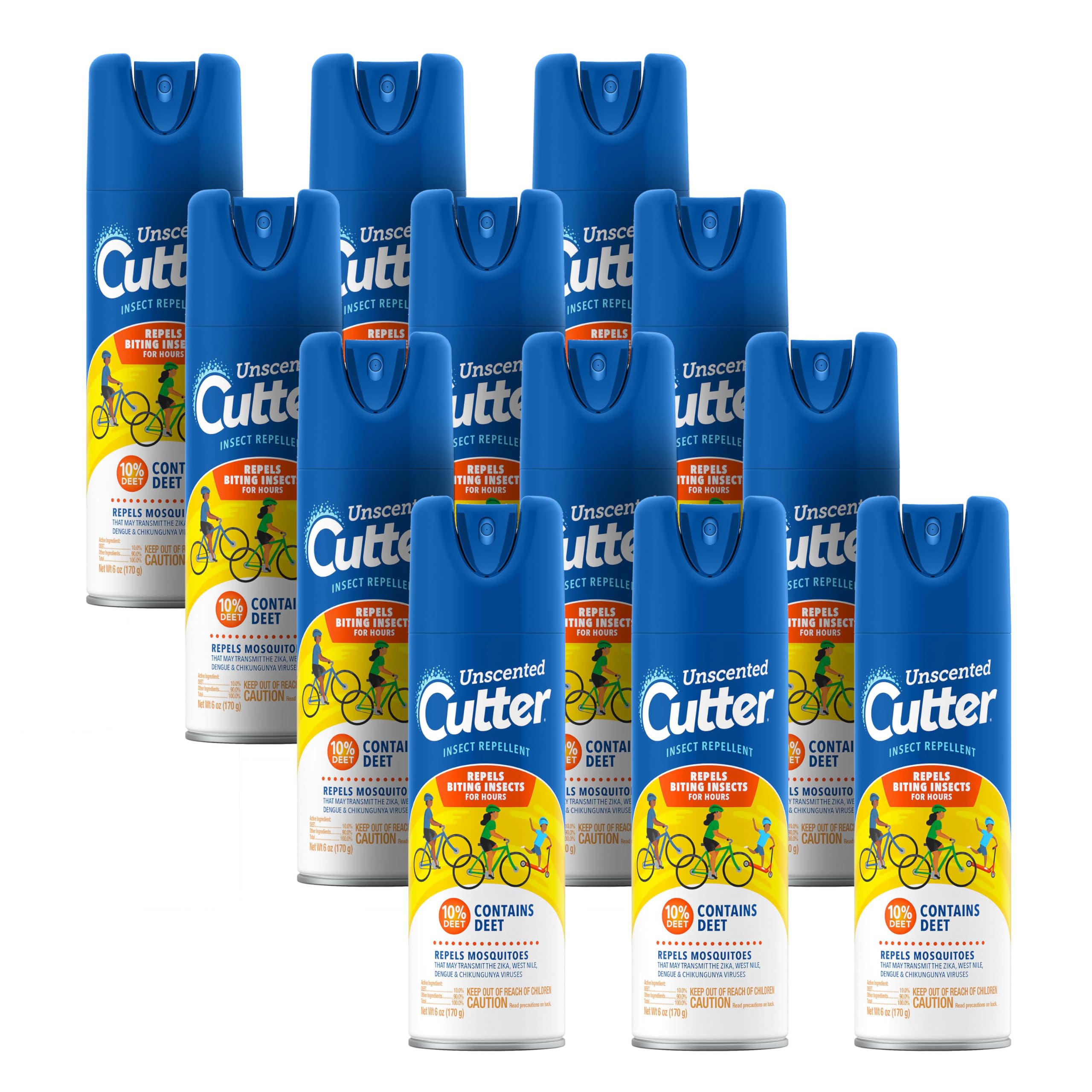 Amazon.com : Unscented Cutter Insect Repellent, Aerosol, 6-Ounce, 12 ...