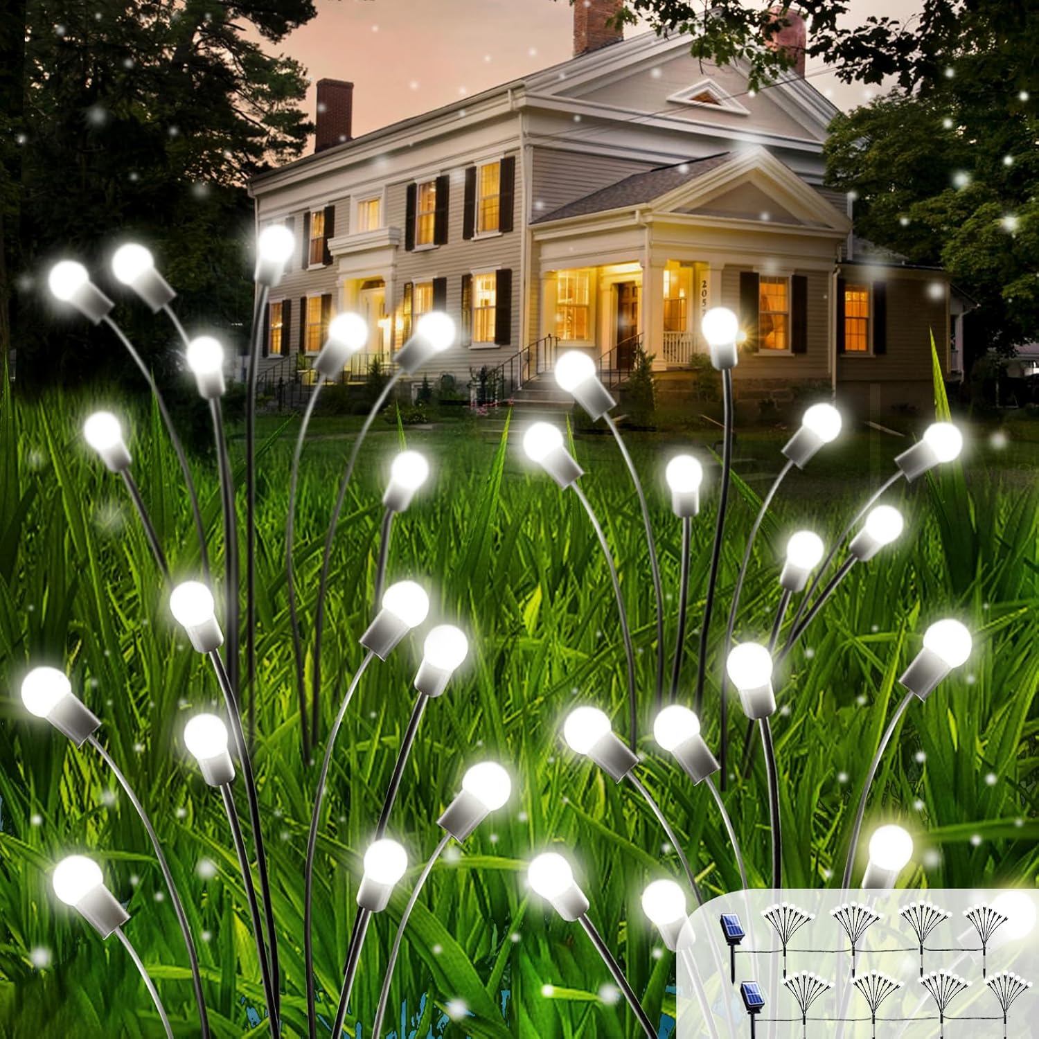 OZS 8PK Solar Garden Lights CW - Amazon.com
