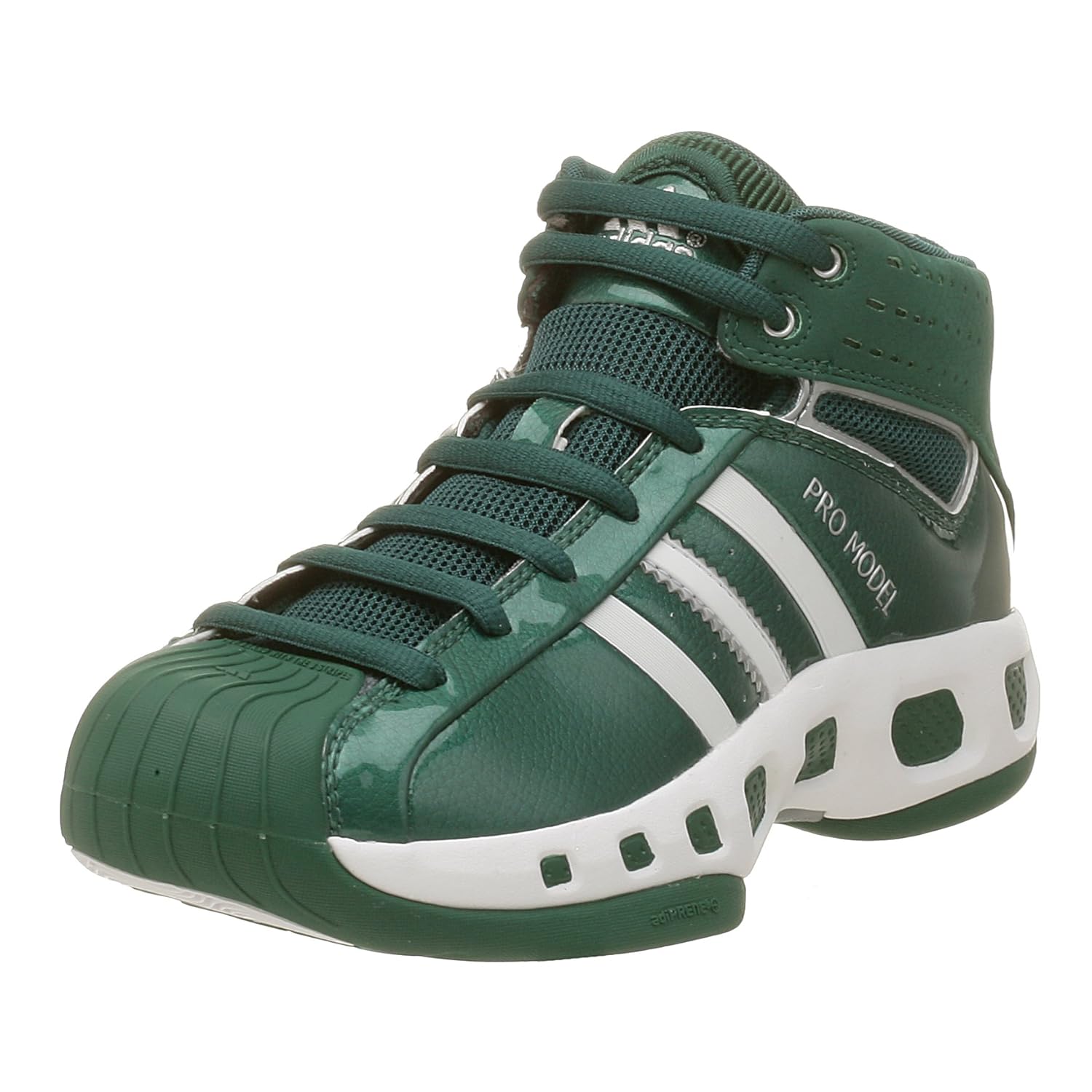 Buy adidas Women's Pro Model Basketball Shoe,Forest/Running Wht,10 M at ...