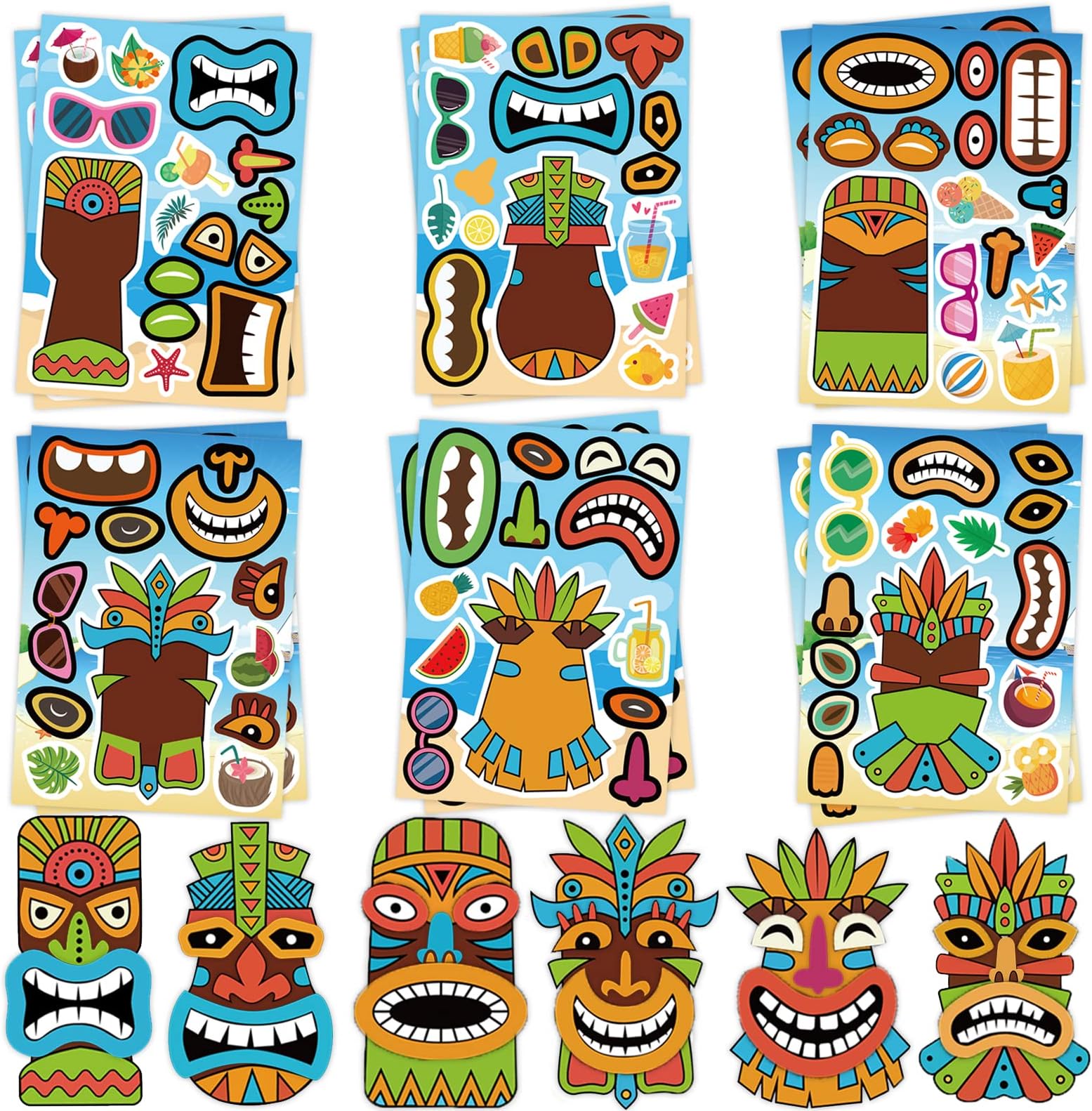 Amazon.com: Violette Stickers Tiki Masks (K19) : Toys & Games