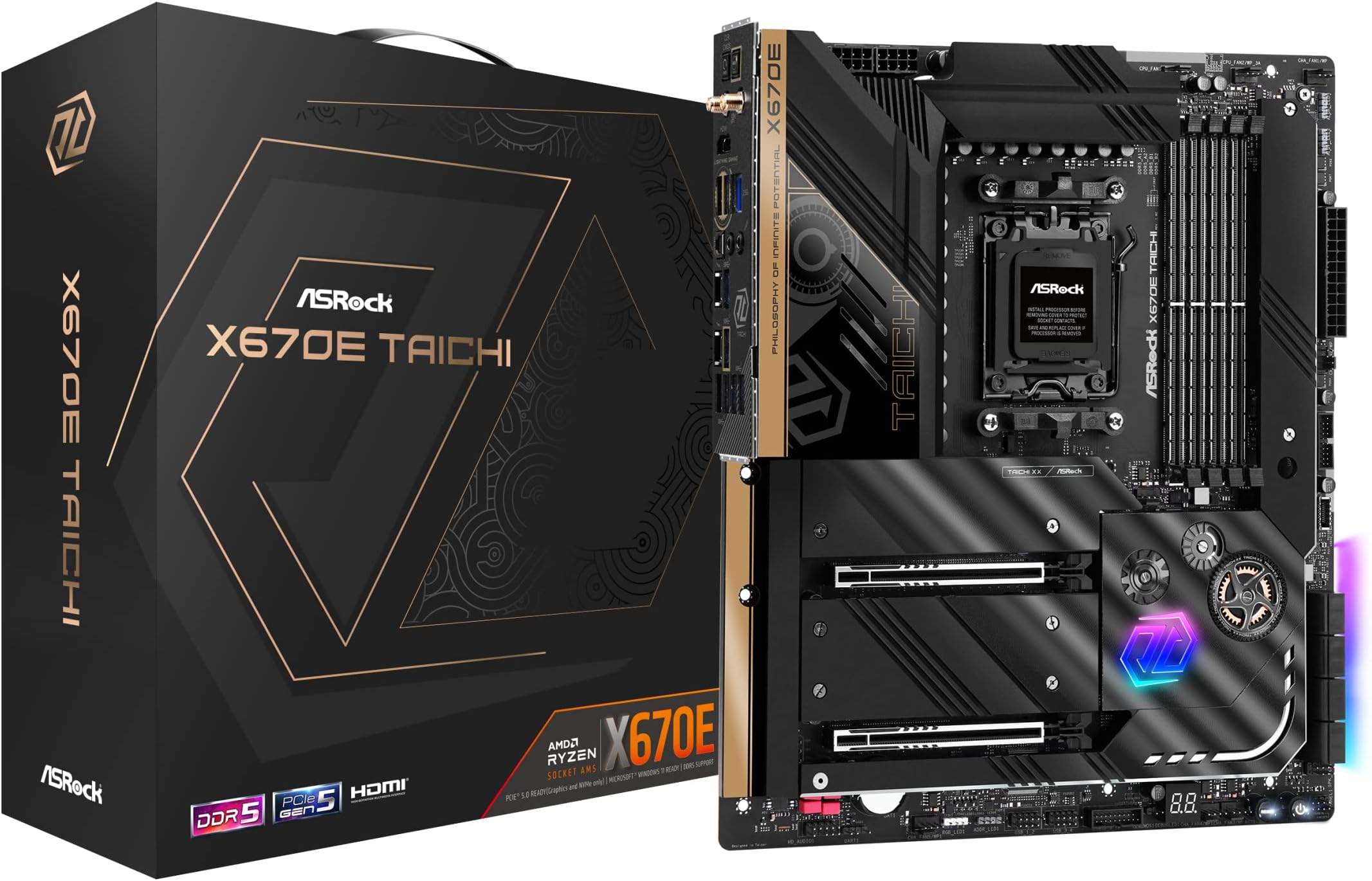 Asrock X670E Taichi AMD X670 Socket AM5 Extended ATX DDR5-SDRAM ...