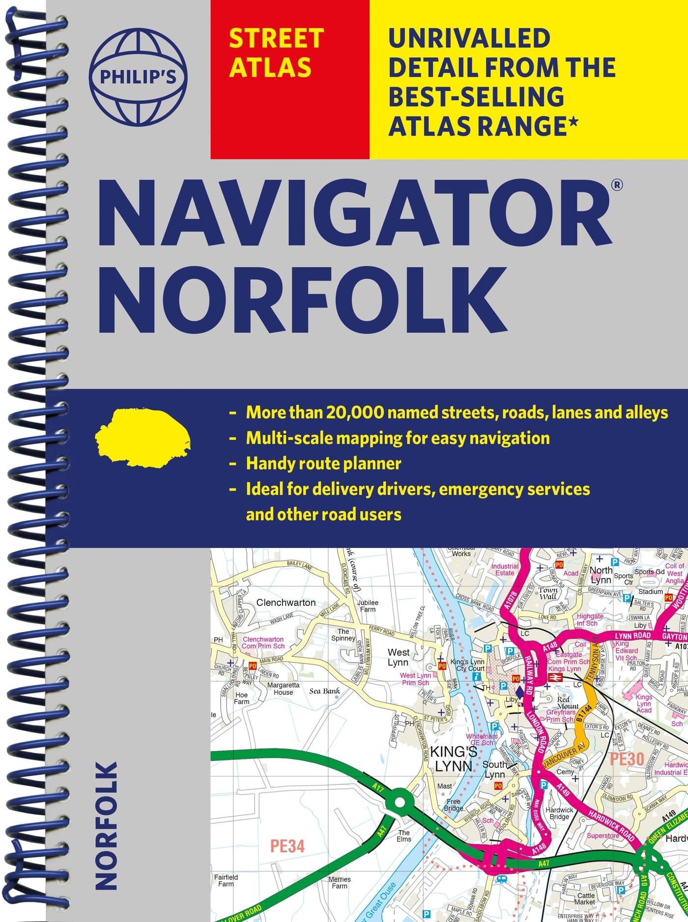 Philip's Navigator Street Atlas Norfolk: Spiral Edition (Philip's ...