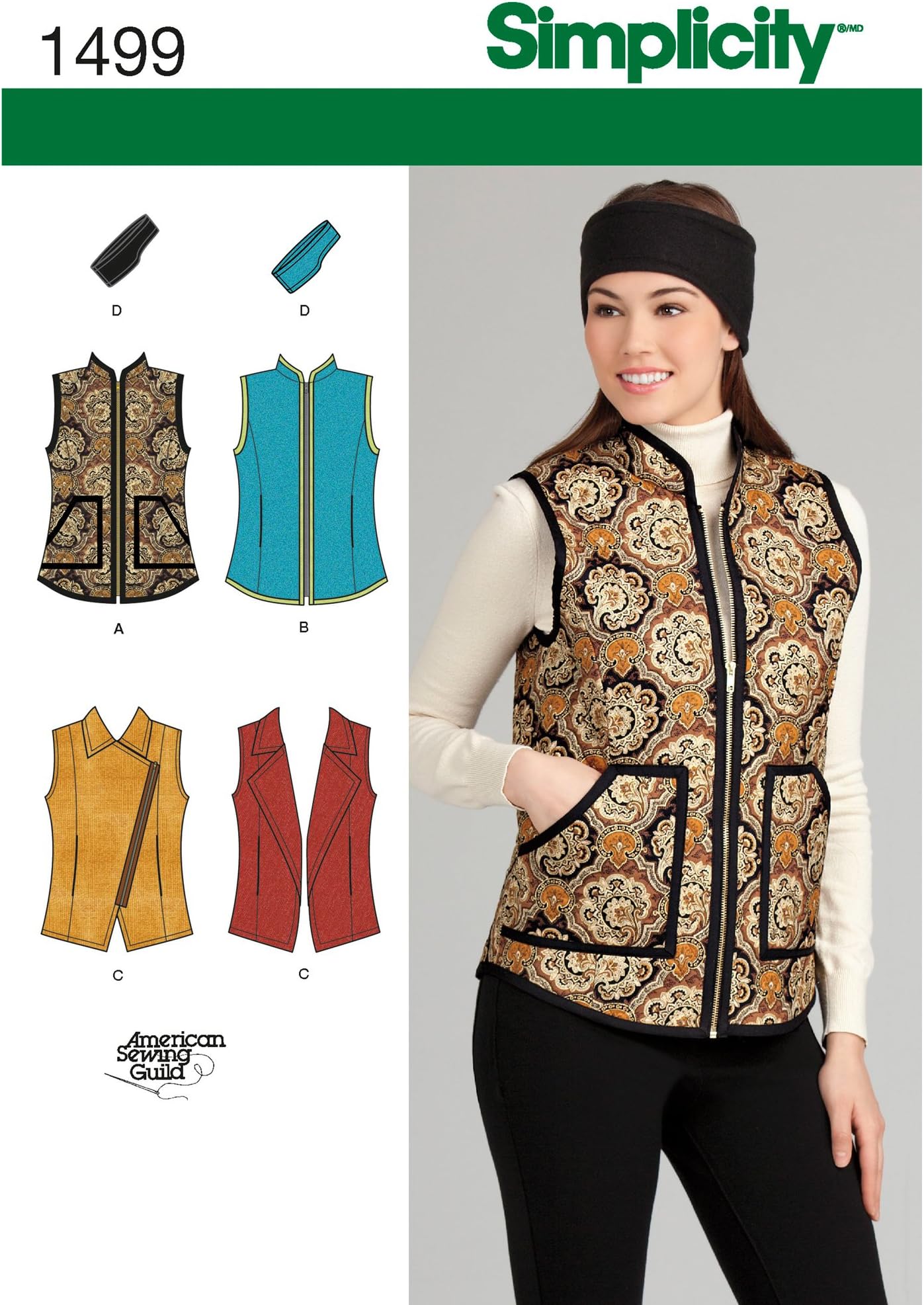 Amazon.com: Simplicity Pattern 9744 Misses' 2 Hour Jacket, Size BB (L ...