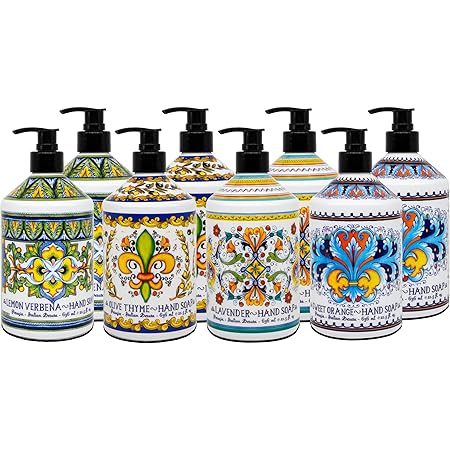 Amazon.com : Perugia Italian Deruta Hand Soap - 21.5 fl oz Bottles - 8 ...