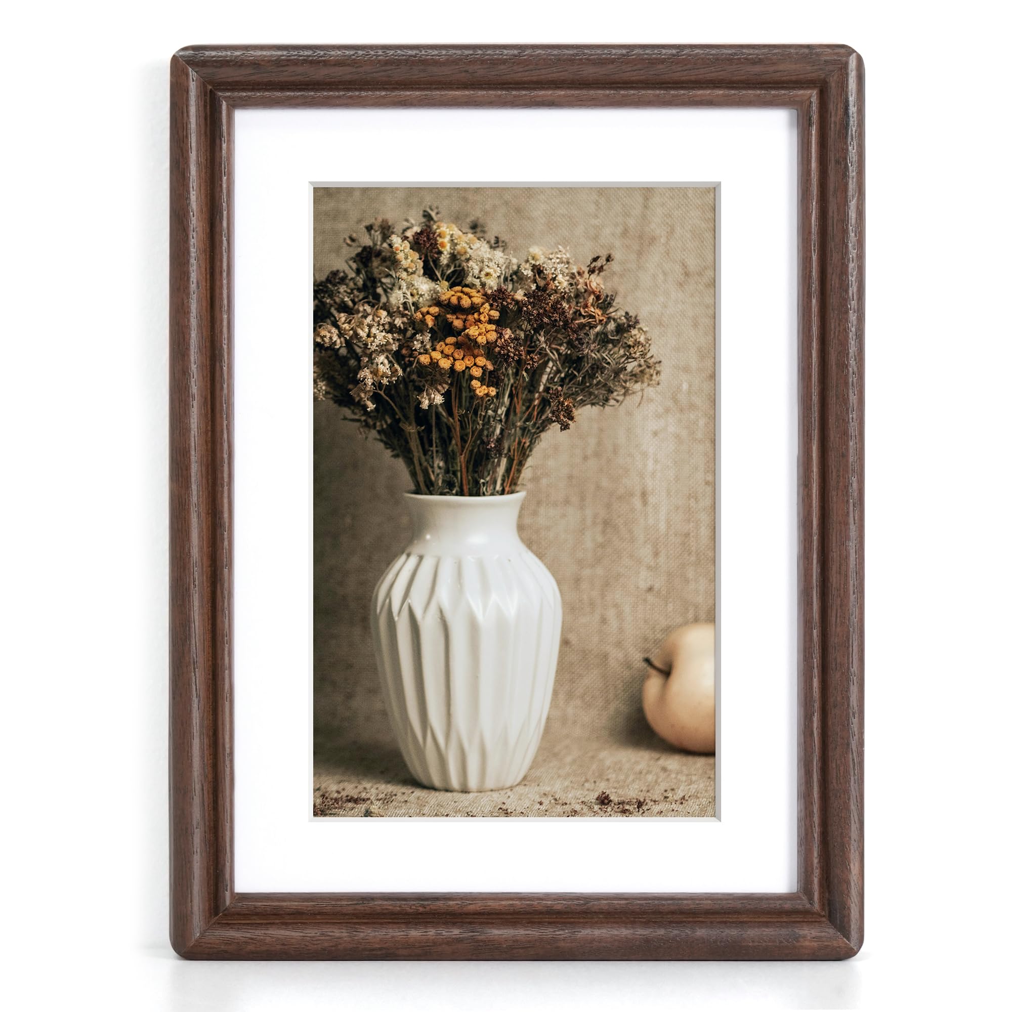 Amazon.com - RICHFOCUS 5x7 Picture Frame, Natural Solid Walnut Wood ...