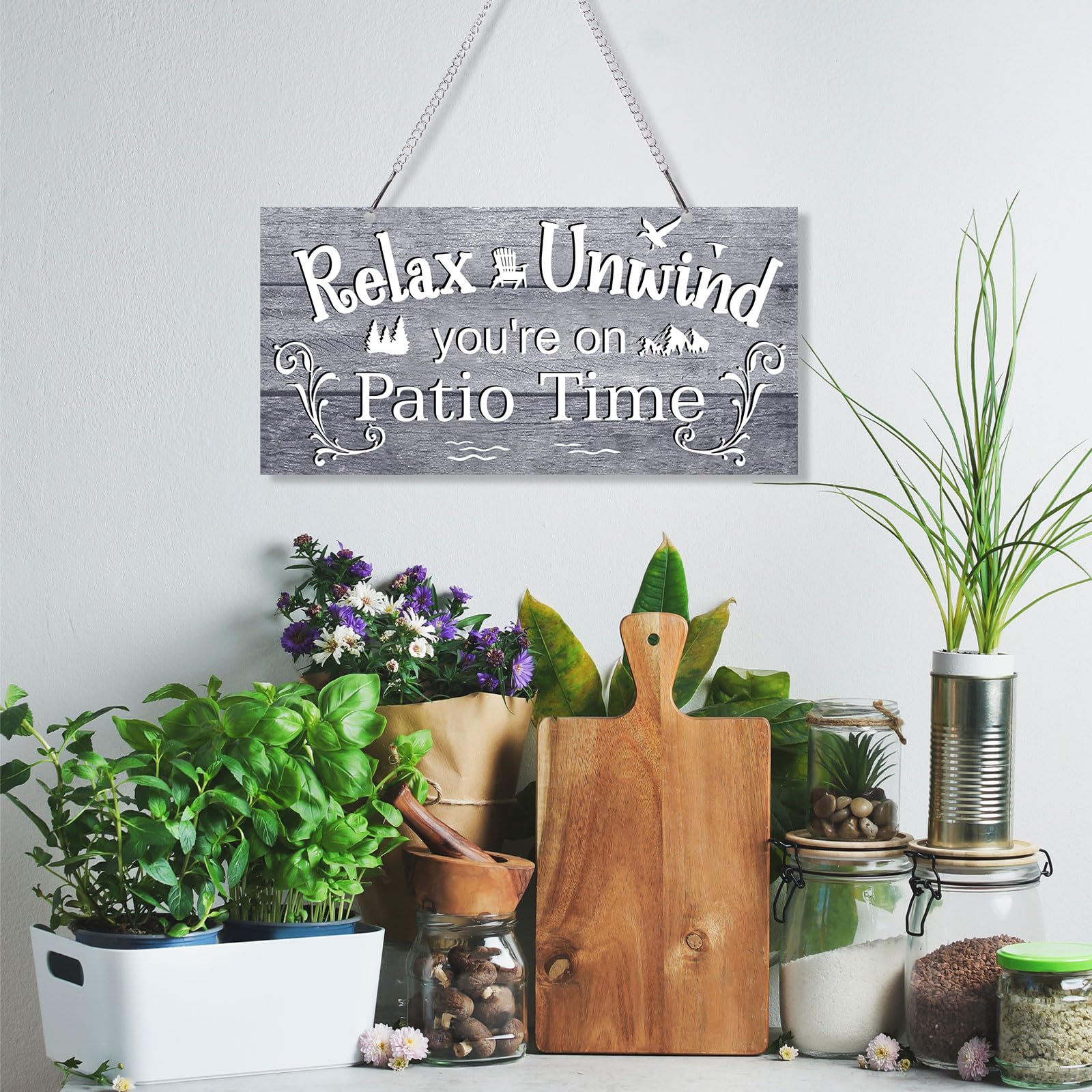 Snapklik.com : Hotop Outdoor Patio Sign Decoration Metal Patio Signs ...
