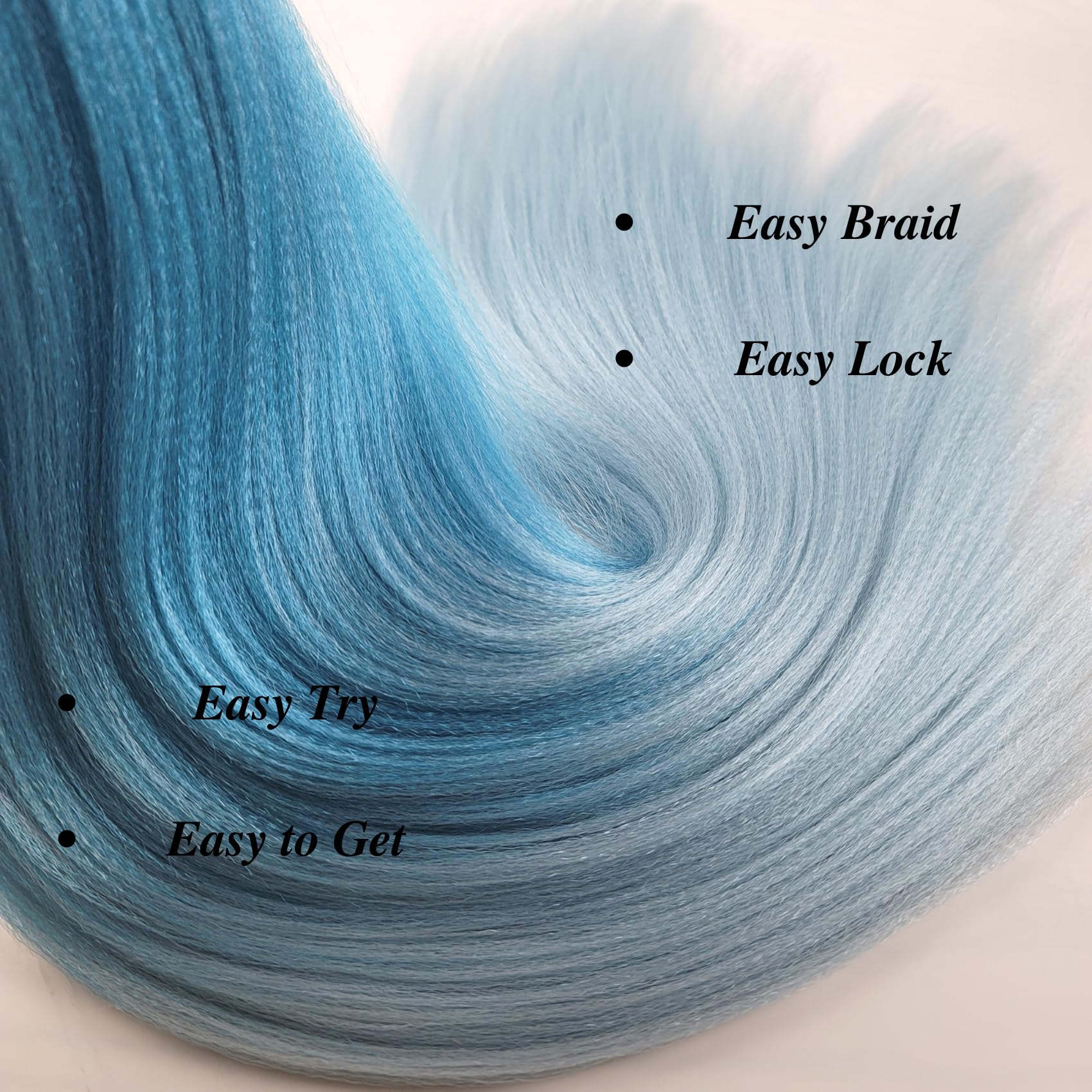Snapklik.com : Ice Blue Braiding Hair Pre Stretched Ez Braid Knotless ...