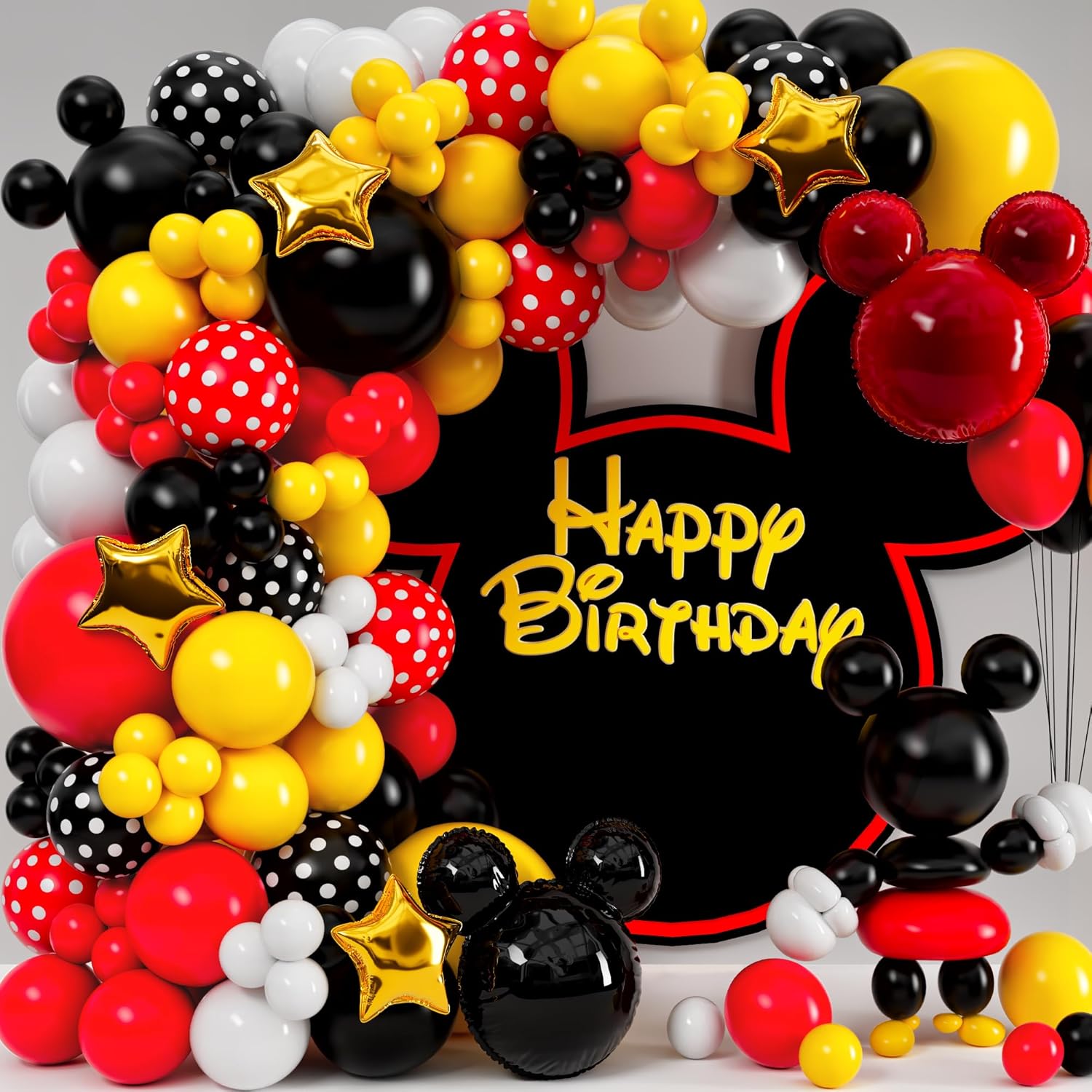 Amazon.com: ALL-IN-1 Mickey Balloon Arch Kit with BONUS Mouse Heads ...