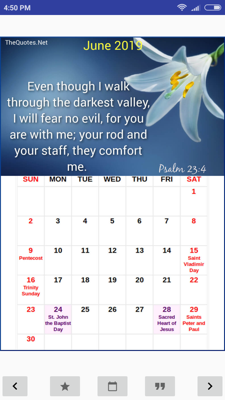 Christian Calendar 2019 - App on Amazon Appstore