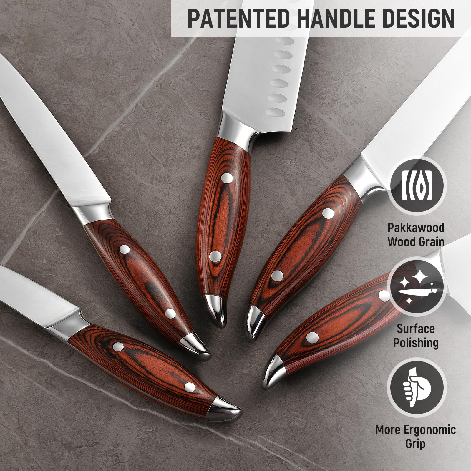 5-Piece kitchen knife set...B0DJ2QW3R6 | Encarguelo.com.ve