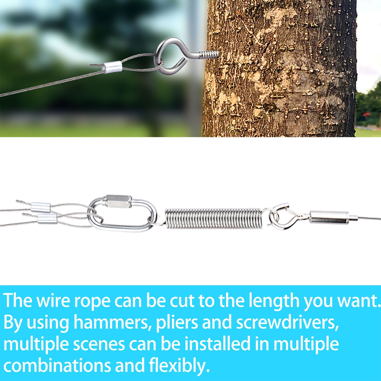 Snapklik.com : ANDOT Outdoor Hanging Light Kit, 1/16Inch,7x7, 130ft ...