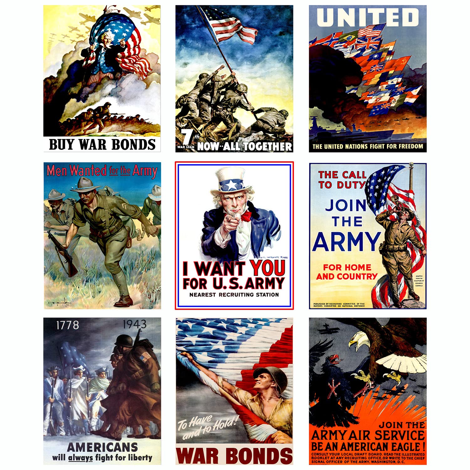 Amazon.com: WW2 Propaganda Memorabilia Poster - World War 2 Military ...