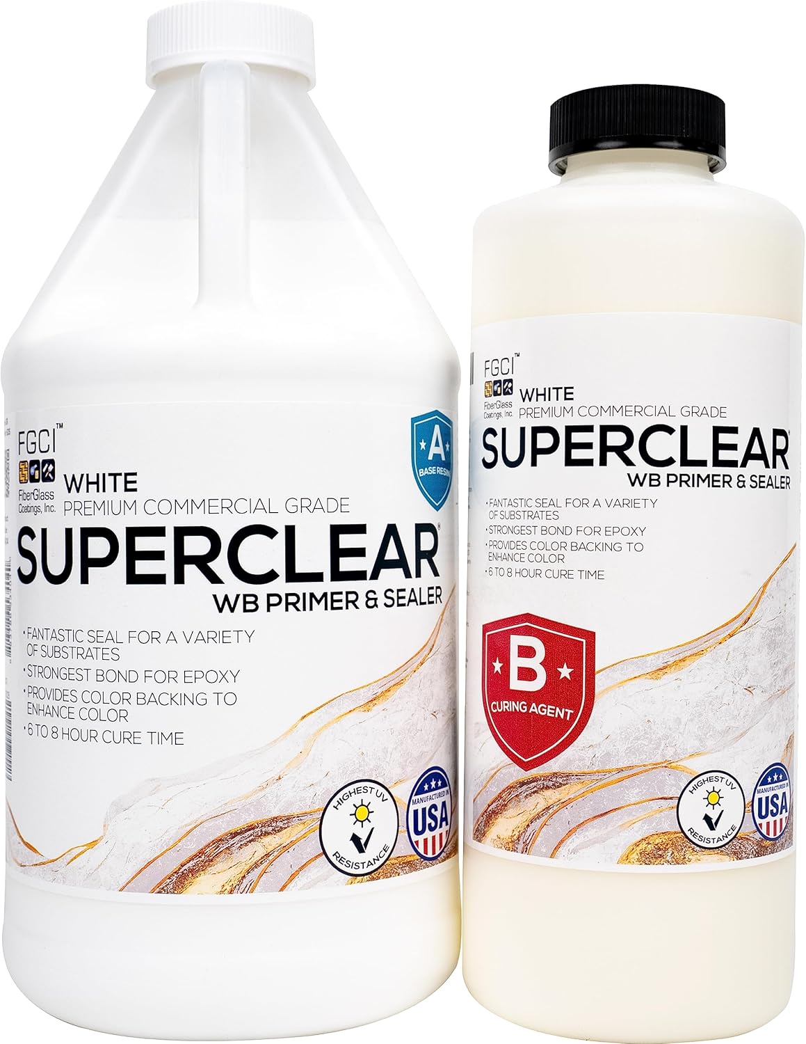 Amazon.com: Superclear Waterborne Epoxy Resin Primer & Sealer - White ...