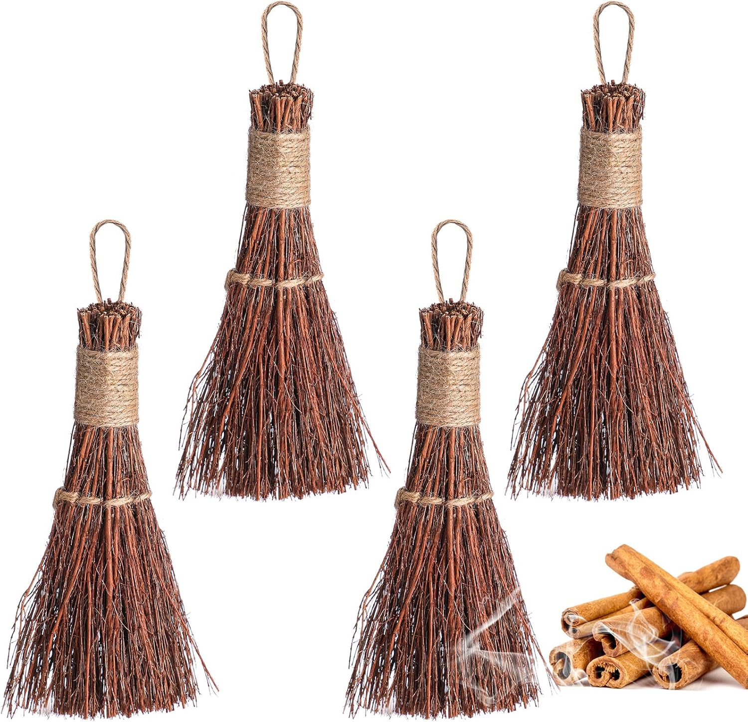 Amazon.com: RimCereal 4 Pcs Cinnamon Brooms 7inch Traditional Cinnamon ...