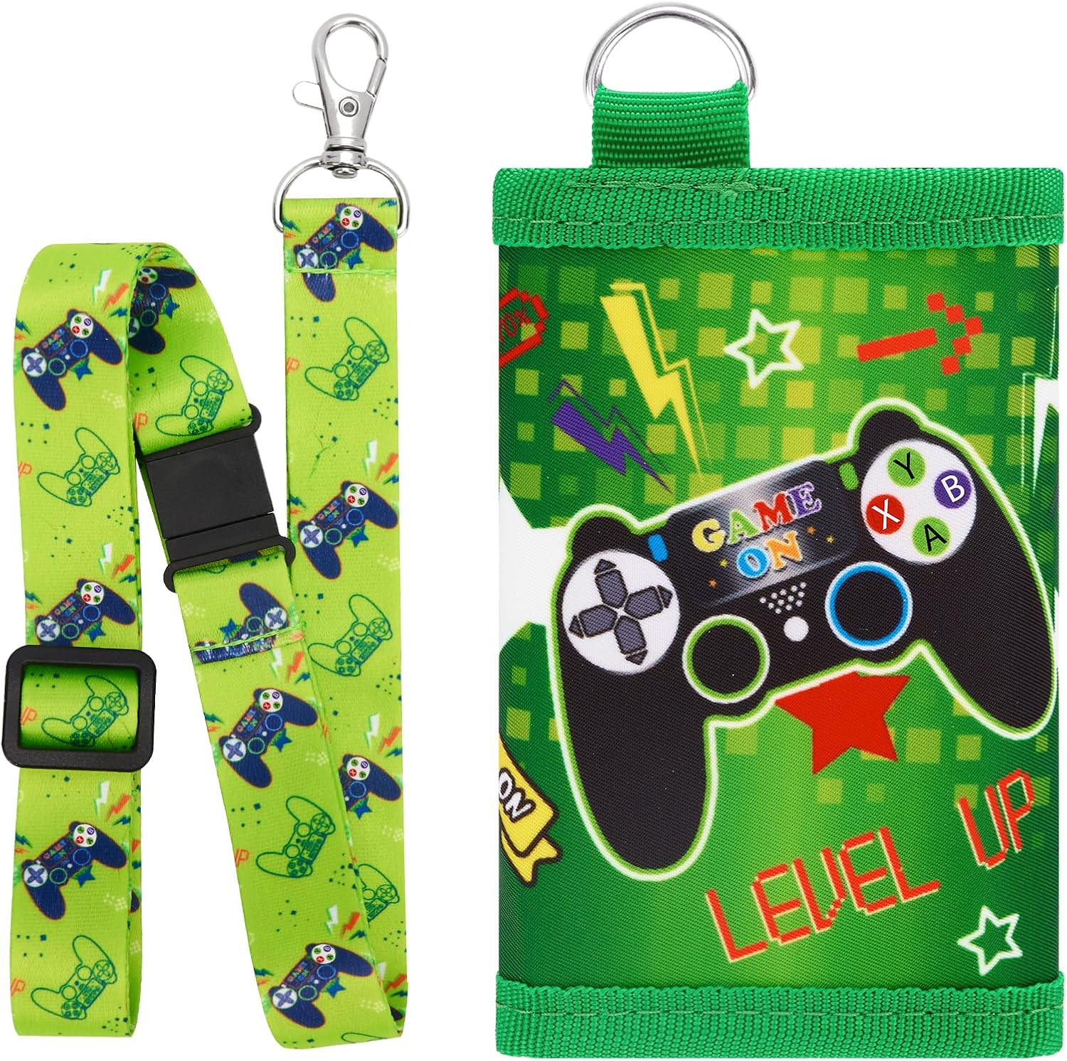 Amazon.com: WAWSAM Game Kids Wallet for Boys, Trifold Velcro Wallet for ...