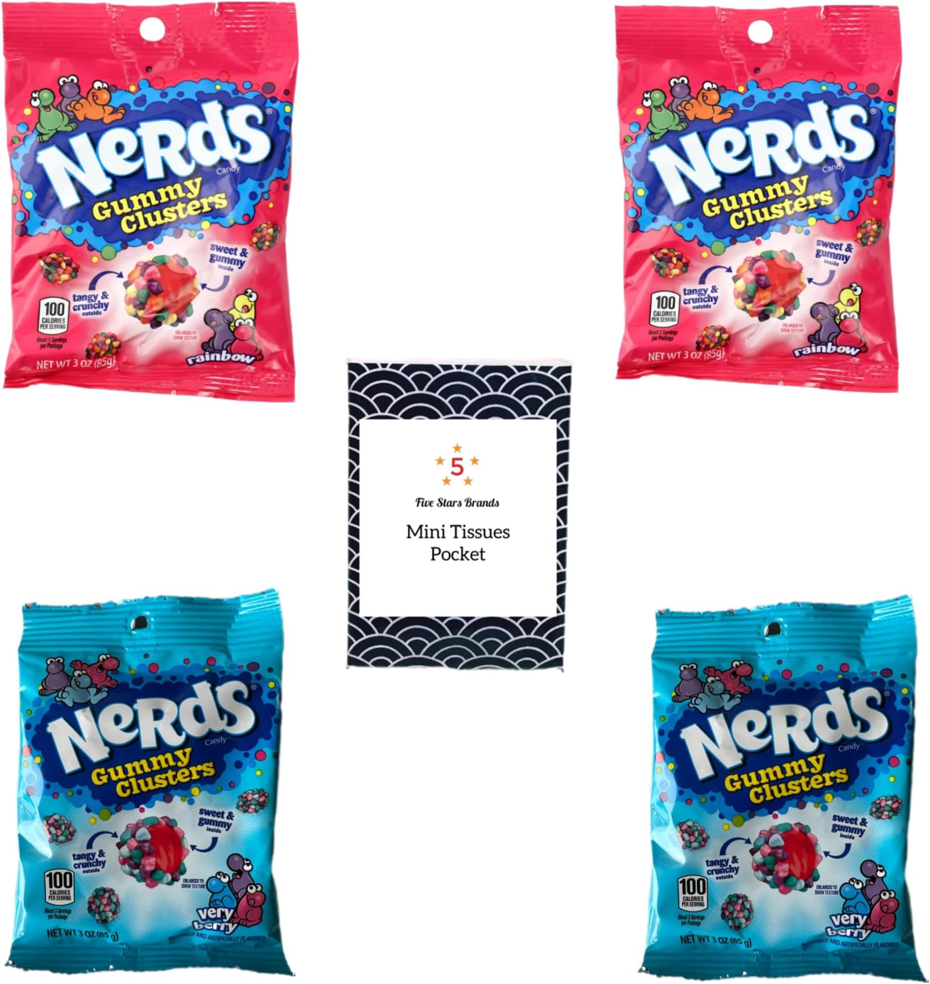 Amazon.com : NerdsGummy Frosty Clusters Candy – 48 Individually Wrapped ...
