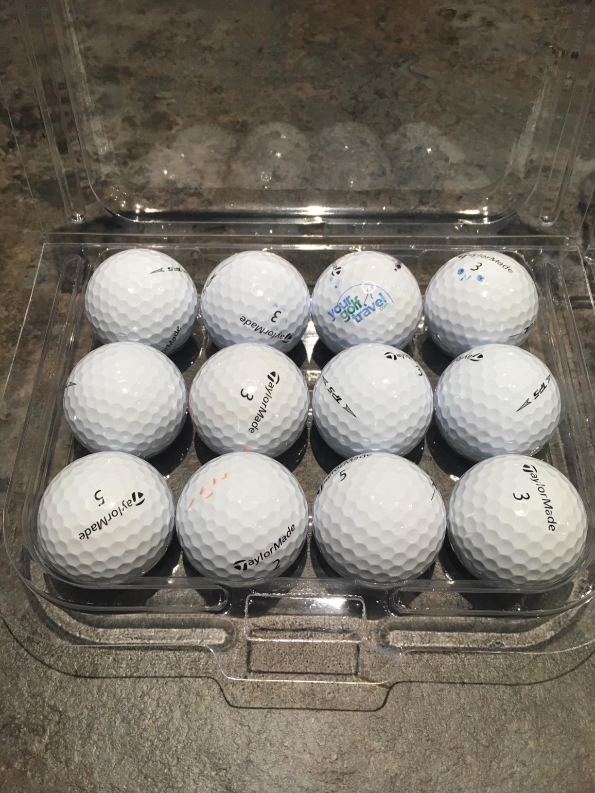 TP5 12 TaylorMade golf lake balls - Pearl/Grade A quality (used not new ...