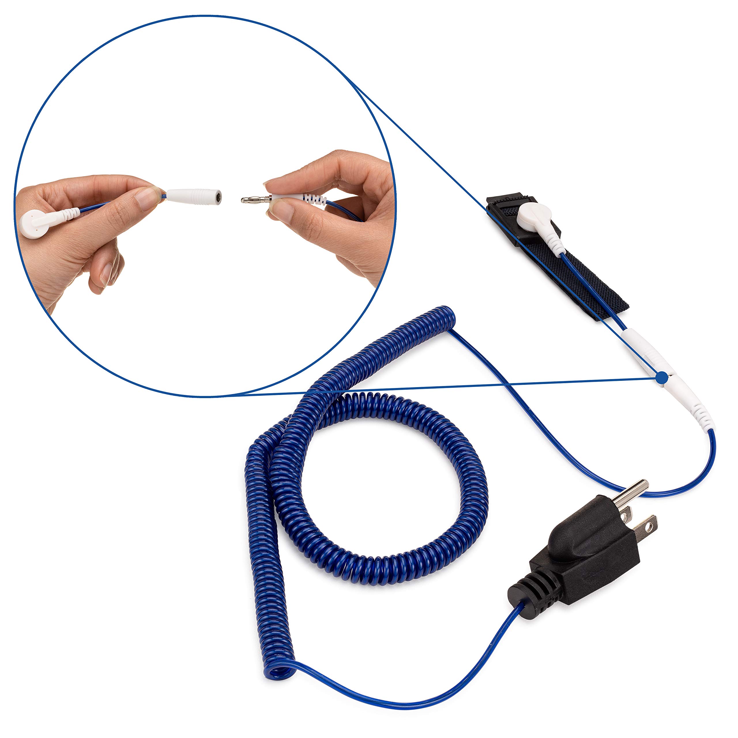 Grounding Cord with Anti Static Wrist Strap for Grounding and Well ...