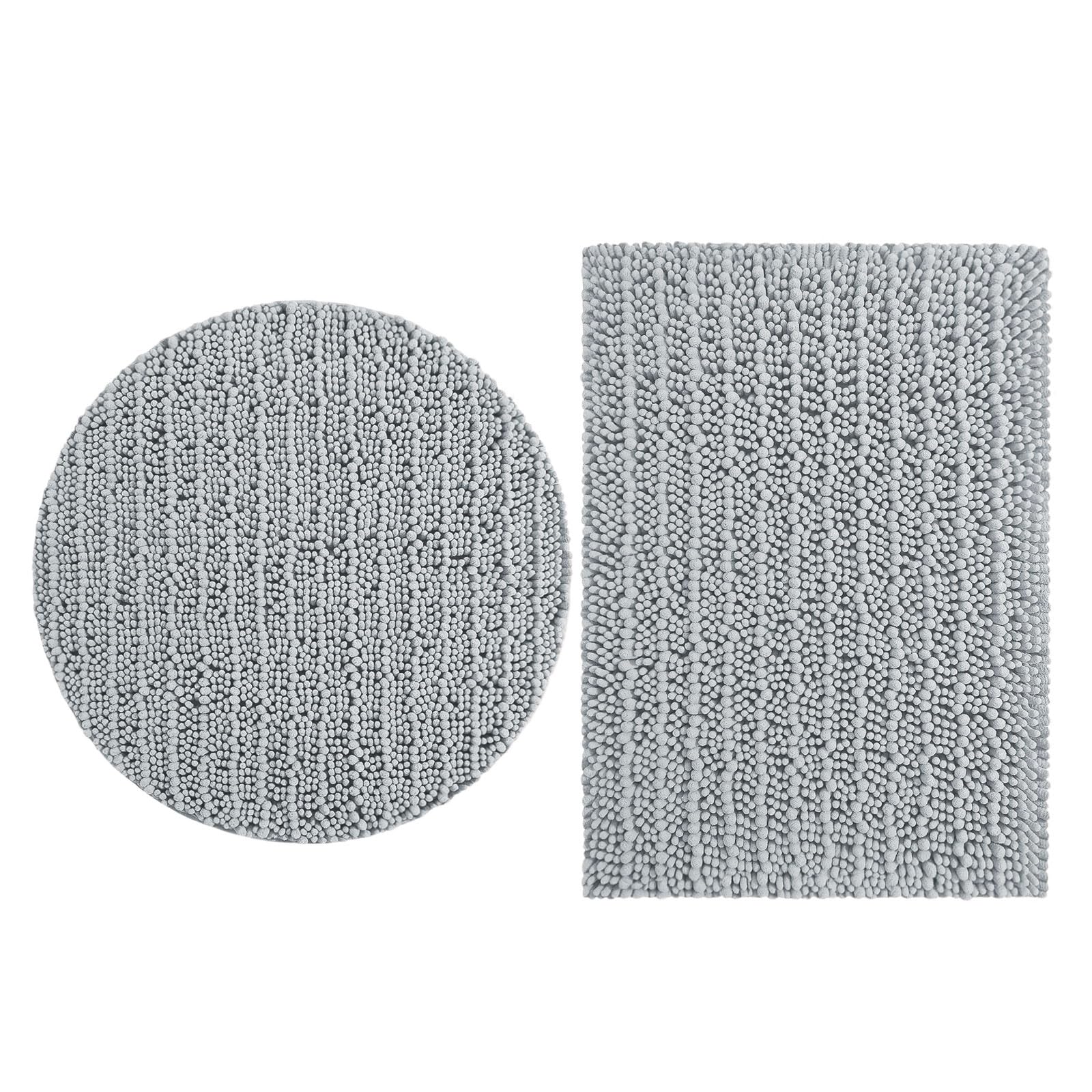 Amazon.com: Arotive Chenille Rectangular and Round-Shaped Bathroom Rugs ...
