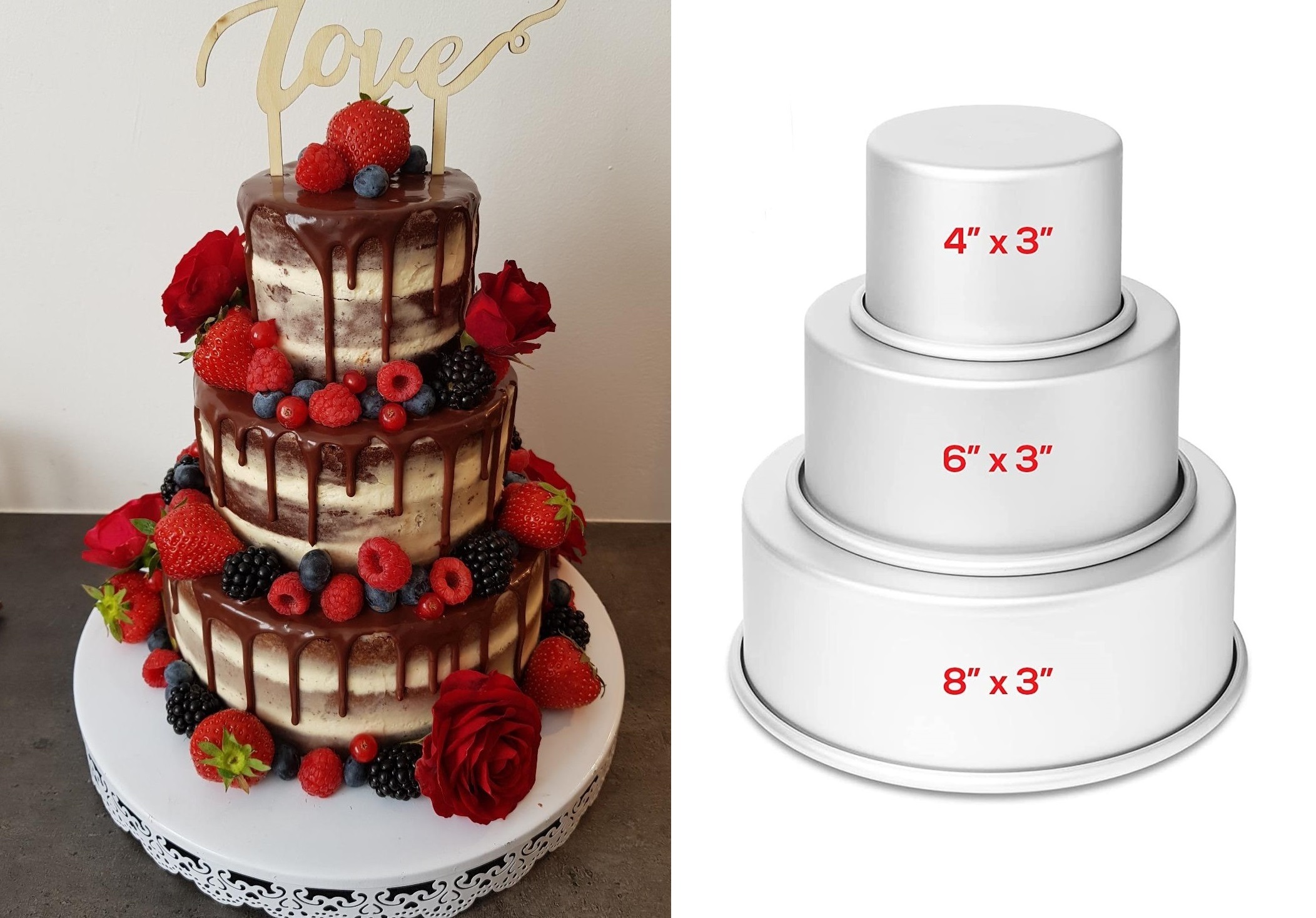 Watch 3 inch Tall Cake Pans Set 3 Tiered Cake Pans Baking Mold on ...