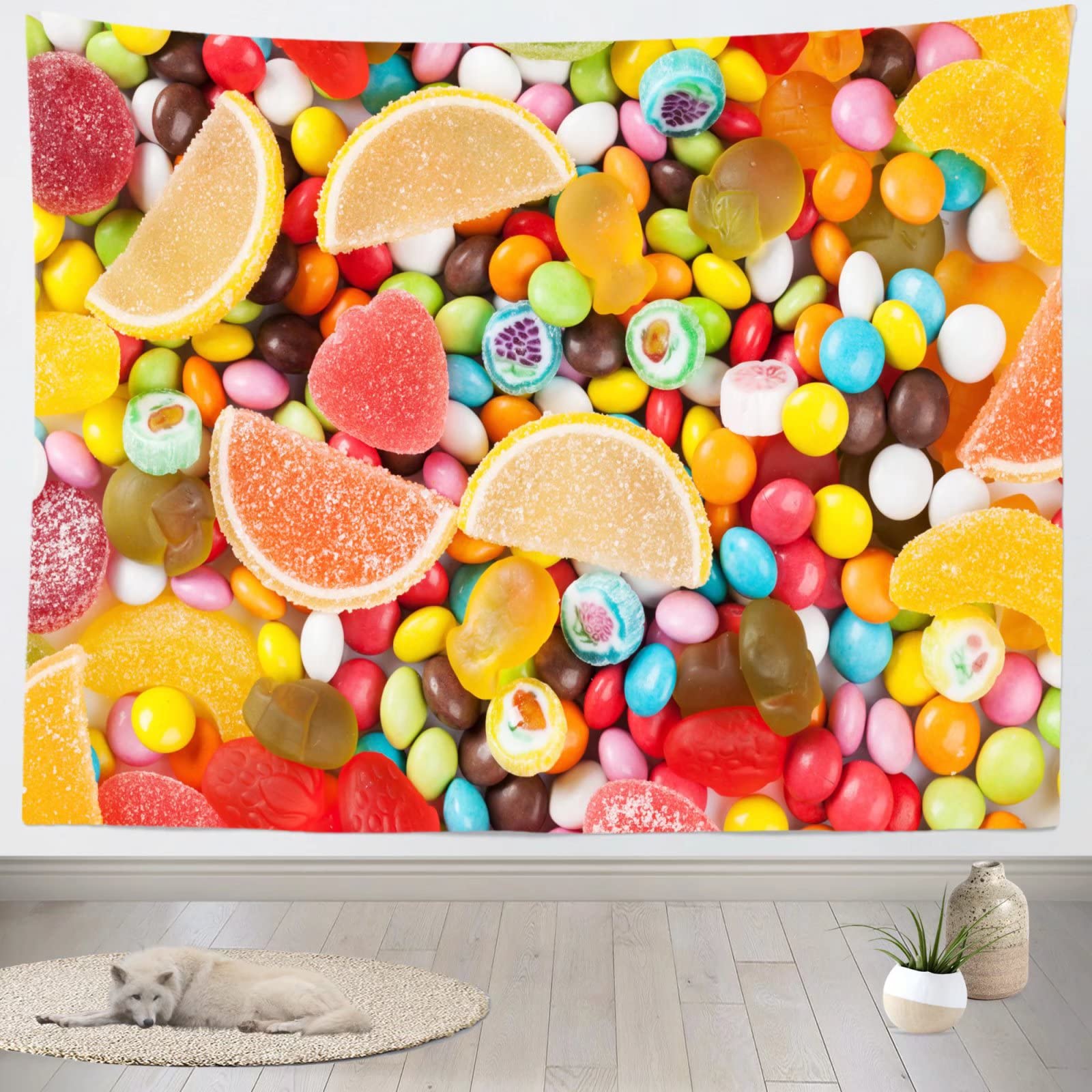 Snapklik.com : 8x6ft Candy Theme Tapestry Backdrop Jelly Cartoon Ice ...