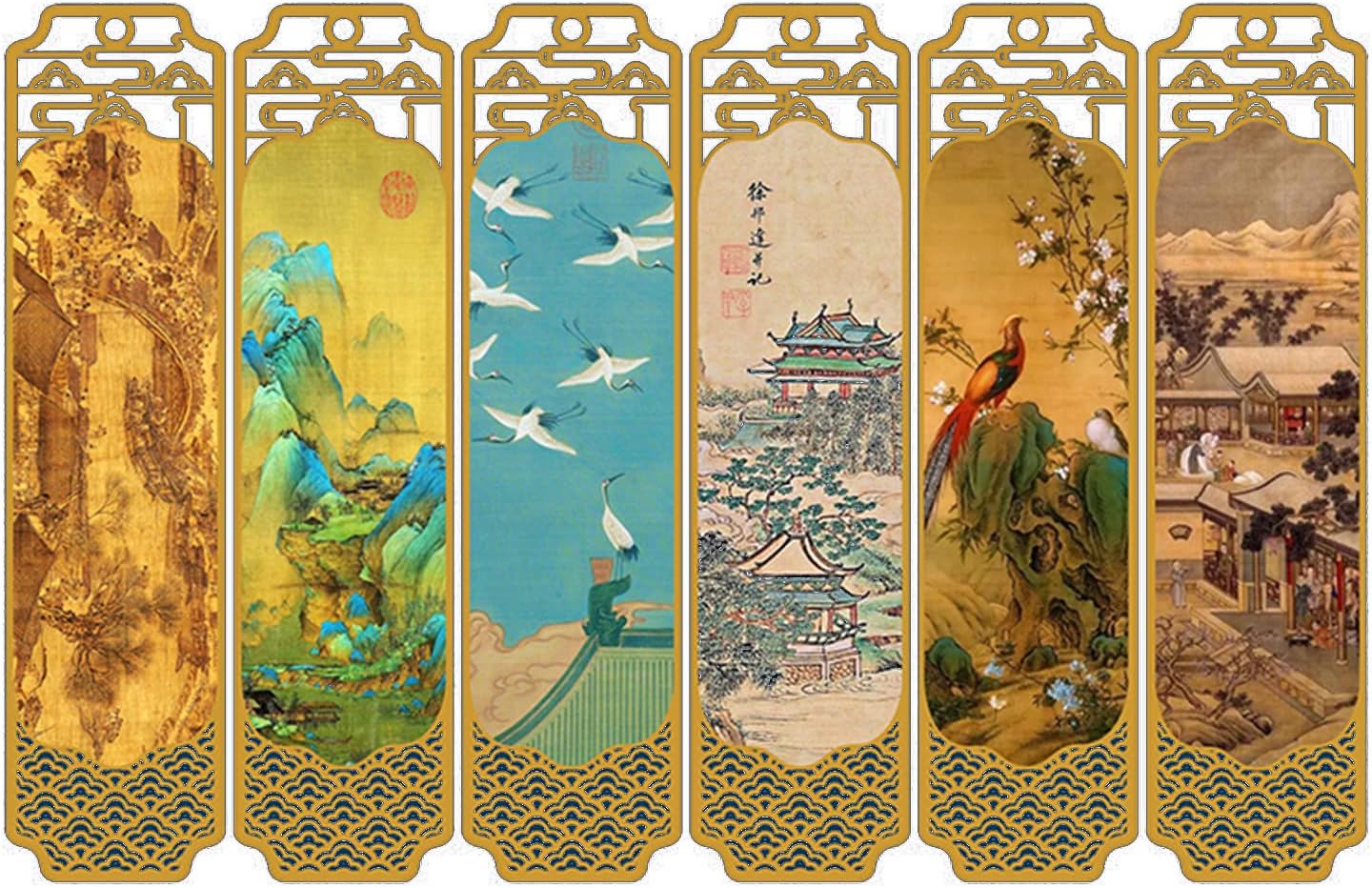 Amazon.com: LFWATAXY 6PCS Chinese Style Unique Vintage Bookmark ...