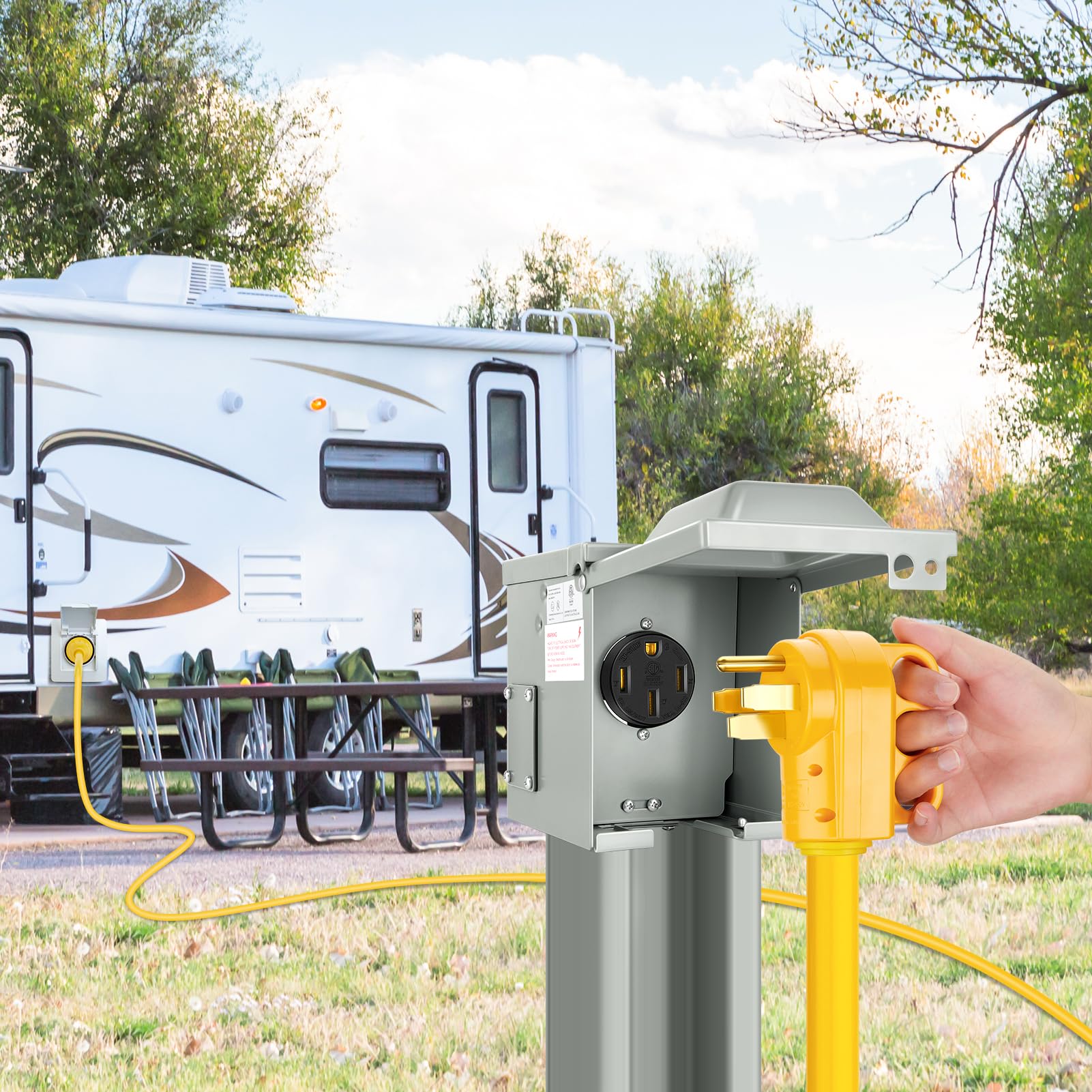 Snapklik.com : Kohree 50 Amp RV Plug Male, 125 250V RV Replacement Plug ...