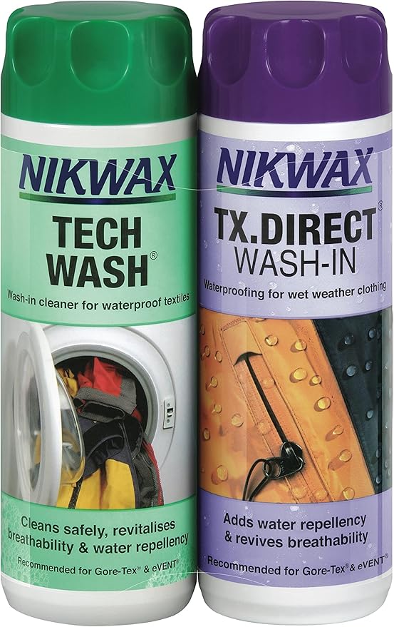 Nikwax Tech Wash and TX Direct Twin Pack : NikWax: Amazon.co.uk: Sports ...