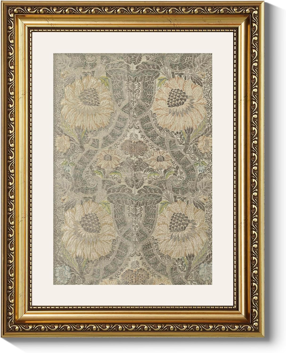 Amazon.com: ARPEOTCY Gold Framed Pattern Wall Art, Living Room Bedroom ...
