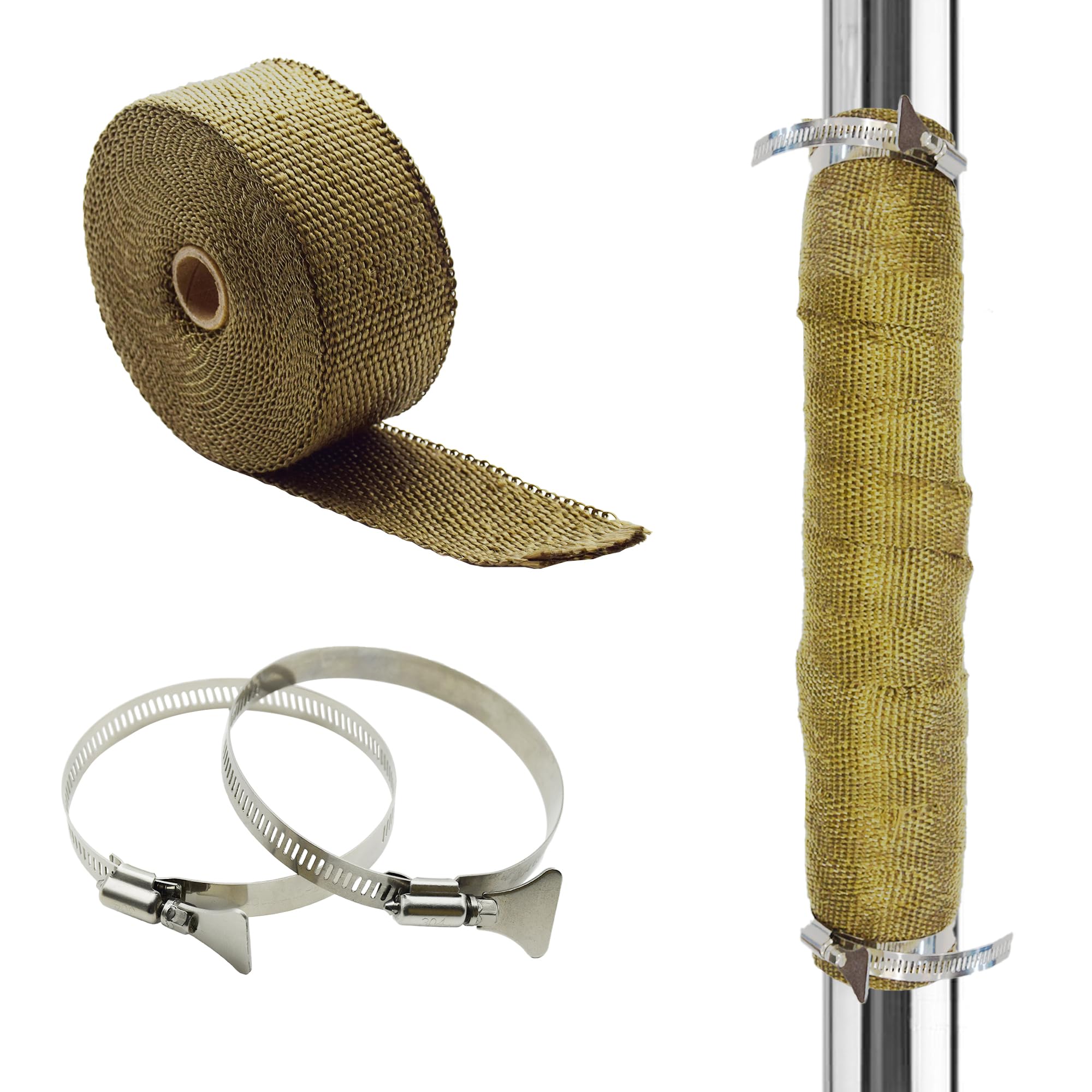 Snapklik.com : DOBTIM Fireproof Pipe Wrap Insulation 2" Wide X 32 Long ...