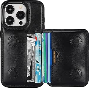 Amazon.com: KIHUWEY Compatible with iPhone 15 Pro Wallet Case Credit Card Holder, Premium ...