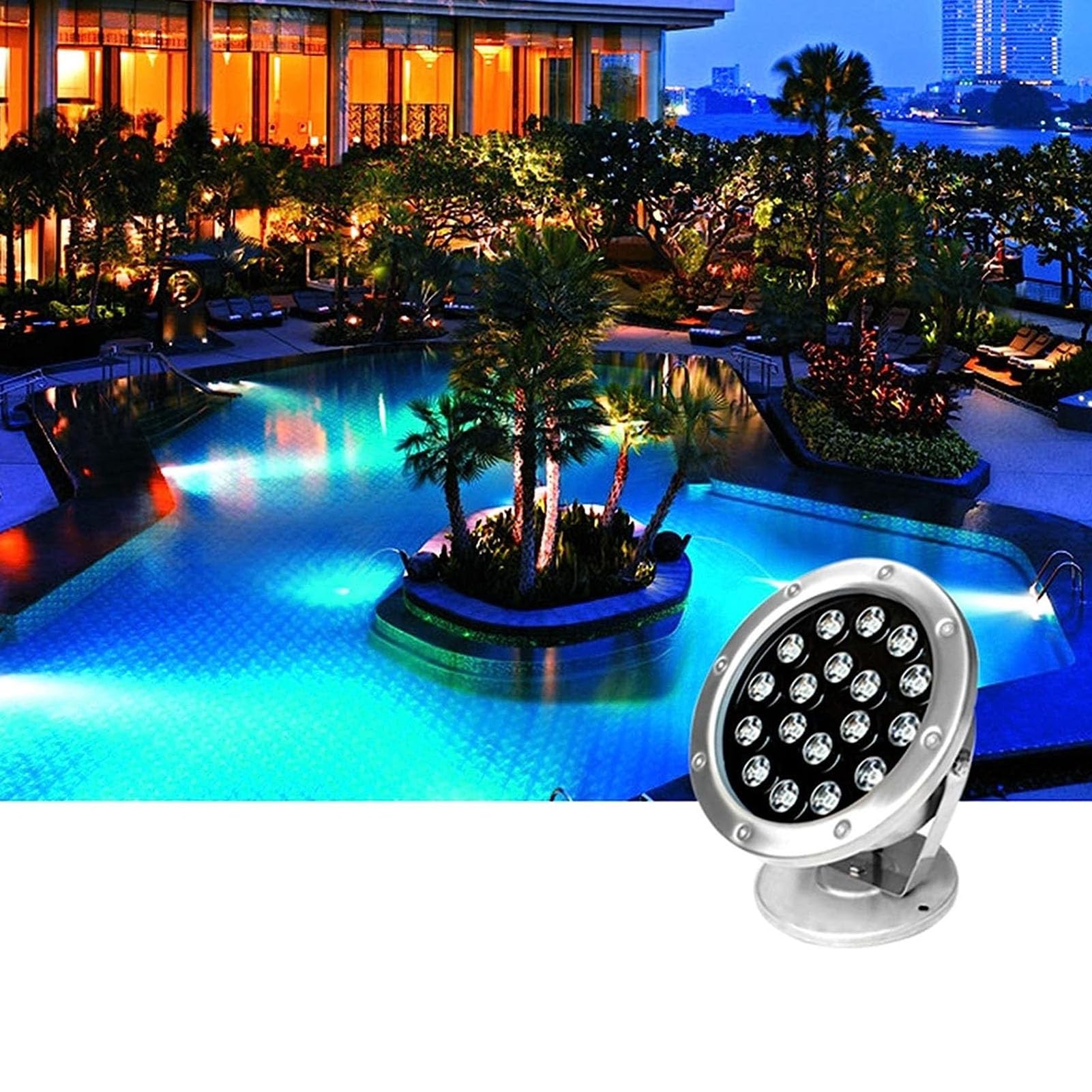 LED Underwater Pond Lights - Submersible LED Fountain Light, 24V IP68 ...