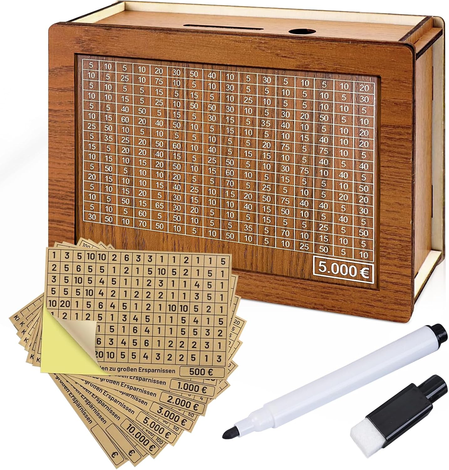 YADODO Tirelire en Bois, Tirelire Japonaise 5000 Euros avec Marqueur ...