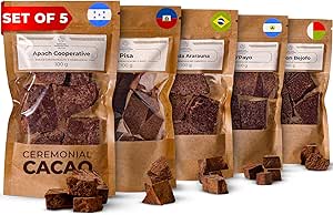 Ceremonial Raw Cacao – 5 x 100g Cacao Mass – Sugar-Free Keto Drinking ...