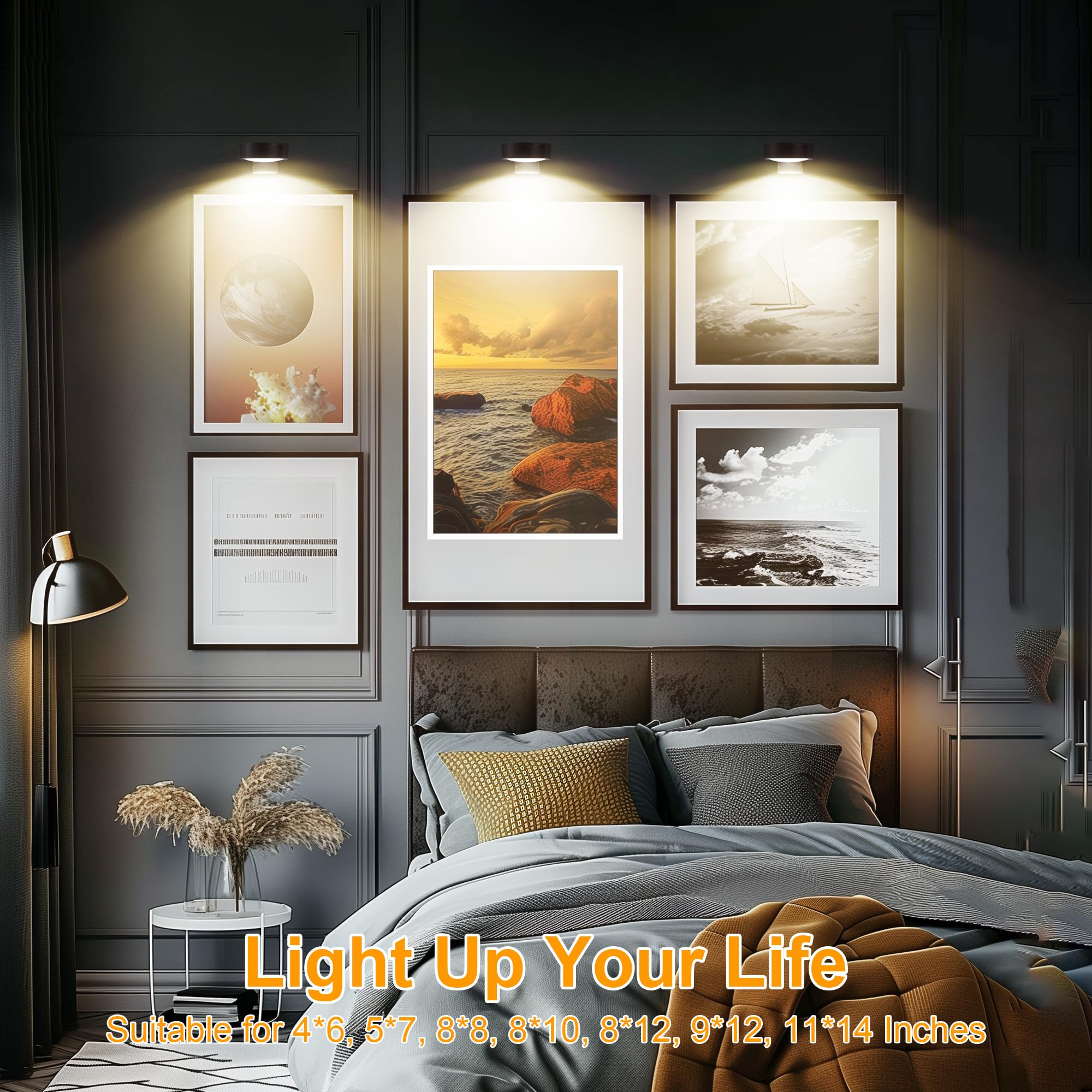 Battery Operated Wall Light CHENBEN 17 Inch Battery Operated Picture ...