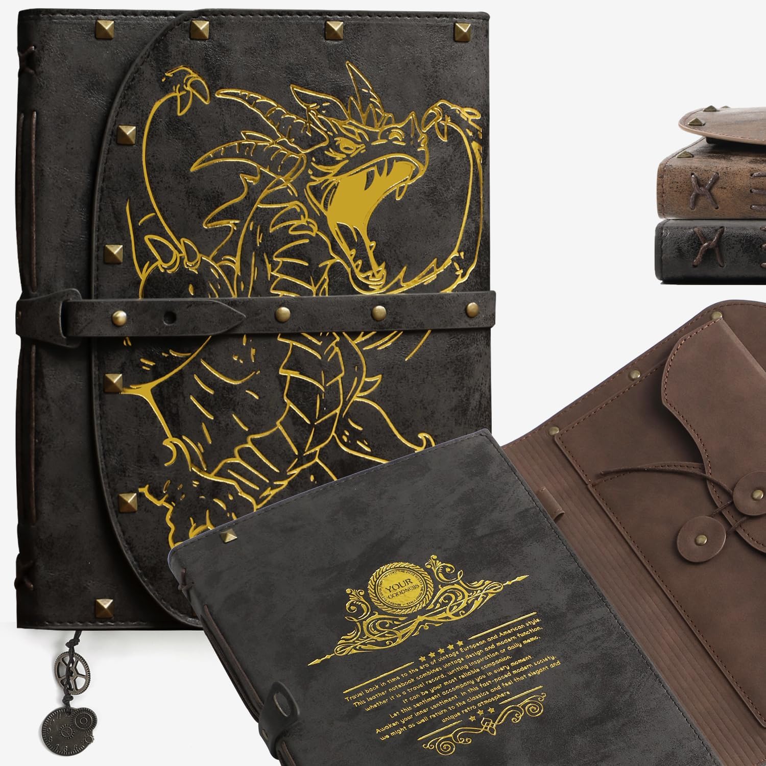 Amazon.com : ACTIONDRAKE DND Dragon Notebook/Diary, Dragon Embossed ...