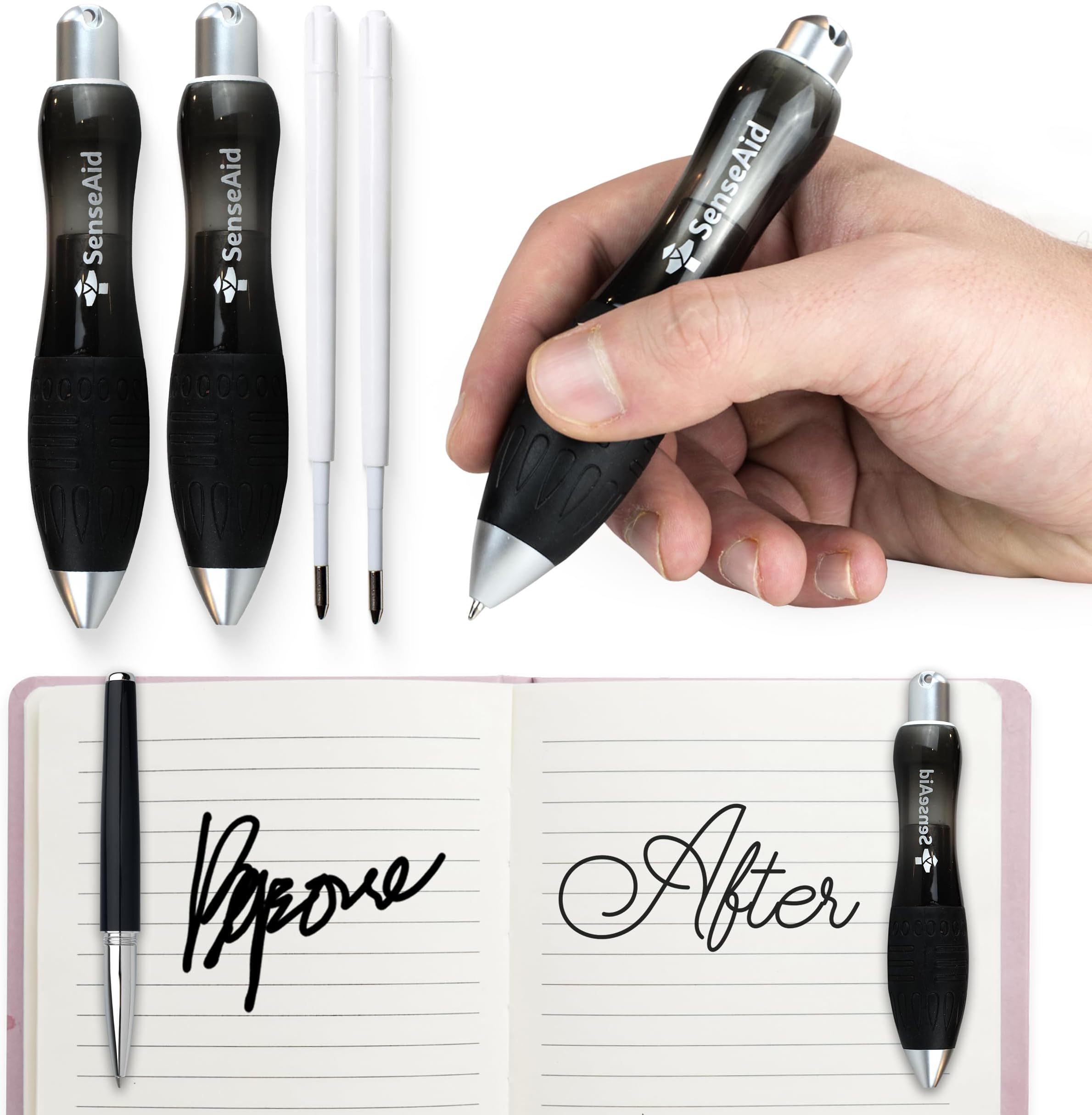 Amazon.com : Fat Heavy Weighted Pens | Set of Two Super Big Pens ...