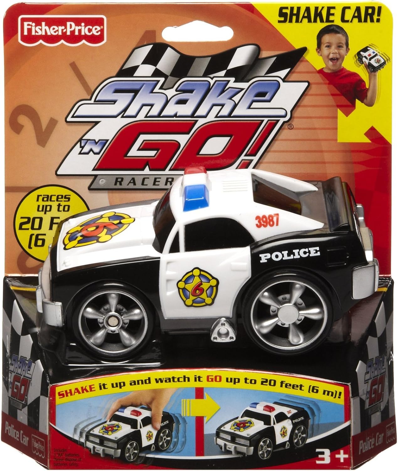 Amazon.com: Fisher-Price Shake 'n Go Racers - Police Car : Toys & Games