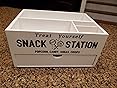 Amazon.com: Snack Organizer for Countertop, Wood Snack Storage Bin ...