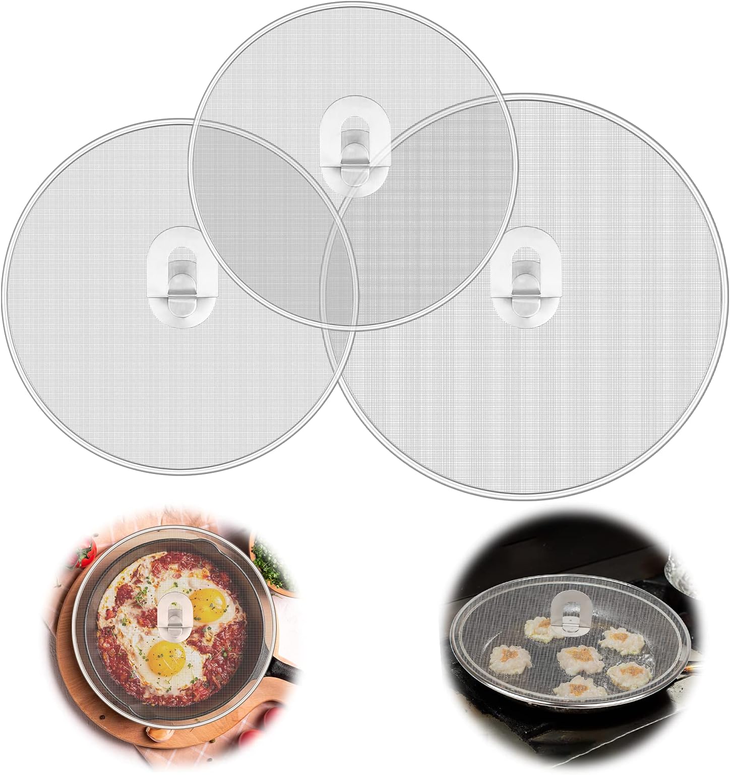 Kristie's Kitchen Splatter Screen for Frying Pan - Grease Splash Guard ...