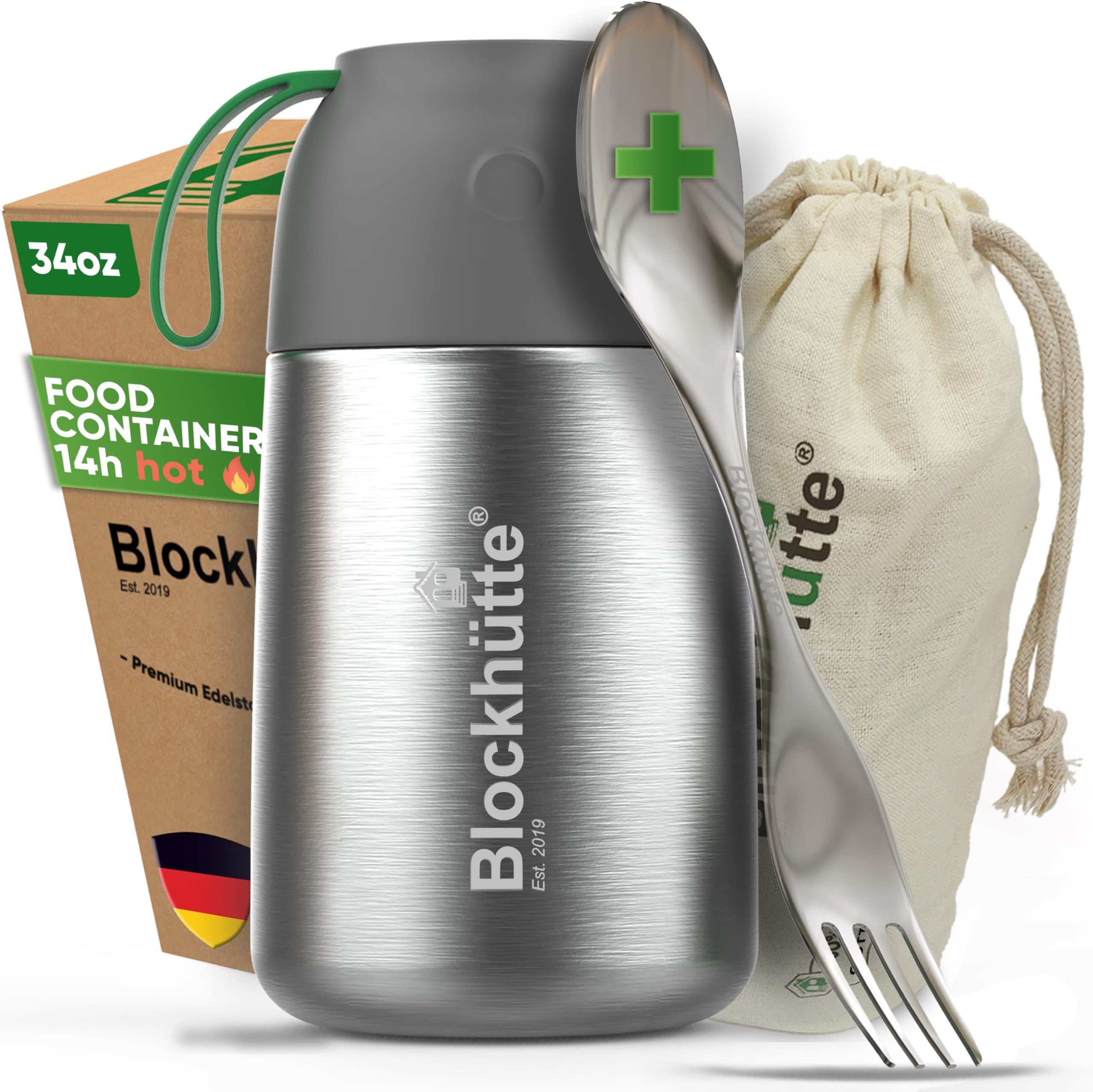 Amazon.com: THERMOS Stainless King Vacuum-Insulated Food Jar with 2 ...